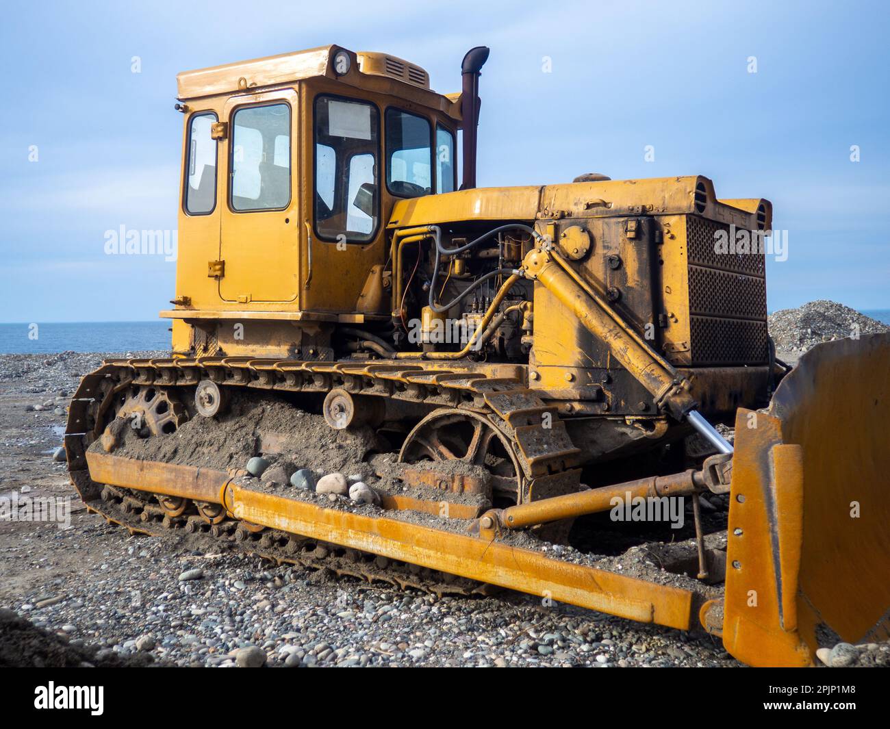Bulldozer for excavation. B10PM. Tractor from the Chelyabinsk Tractor ...