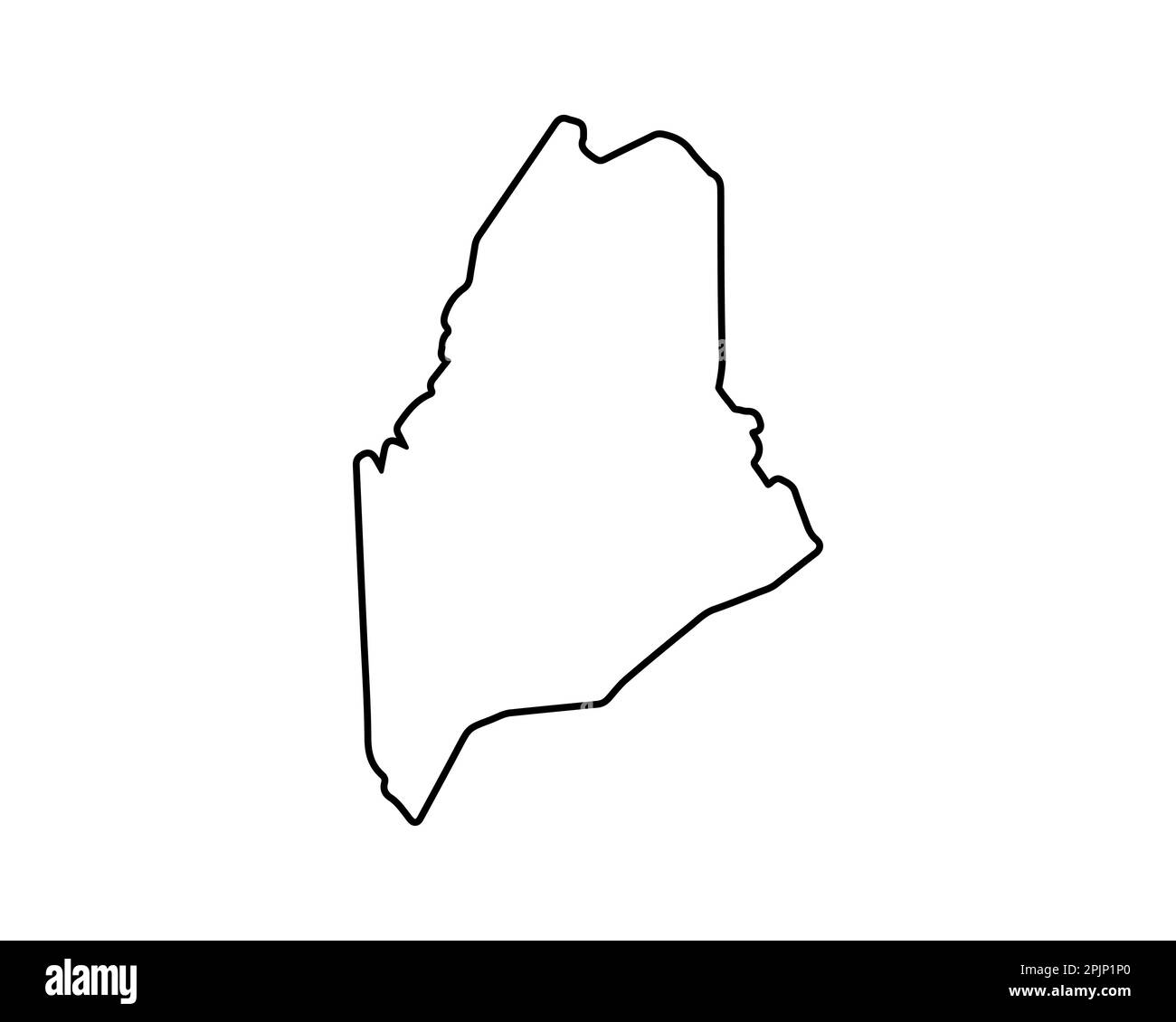 Maine state map. US state map. Maine outline symbol. Vector ...