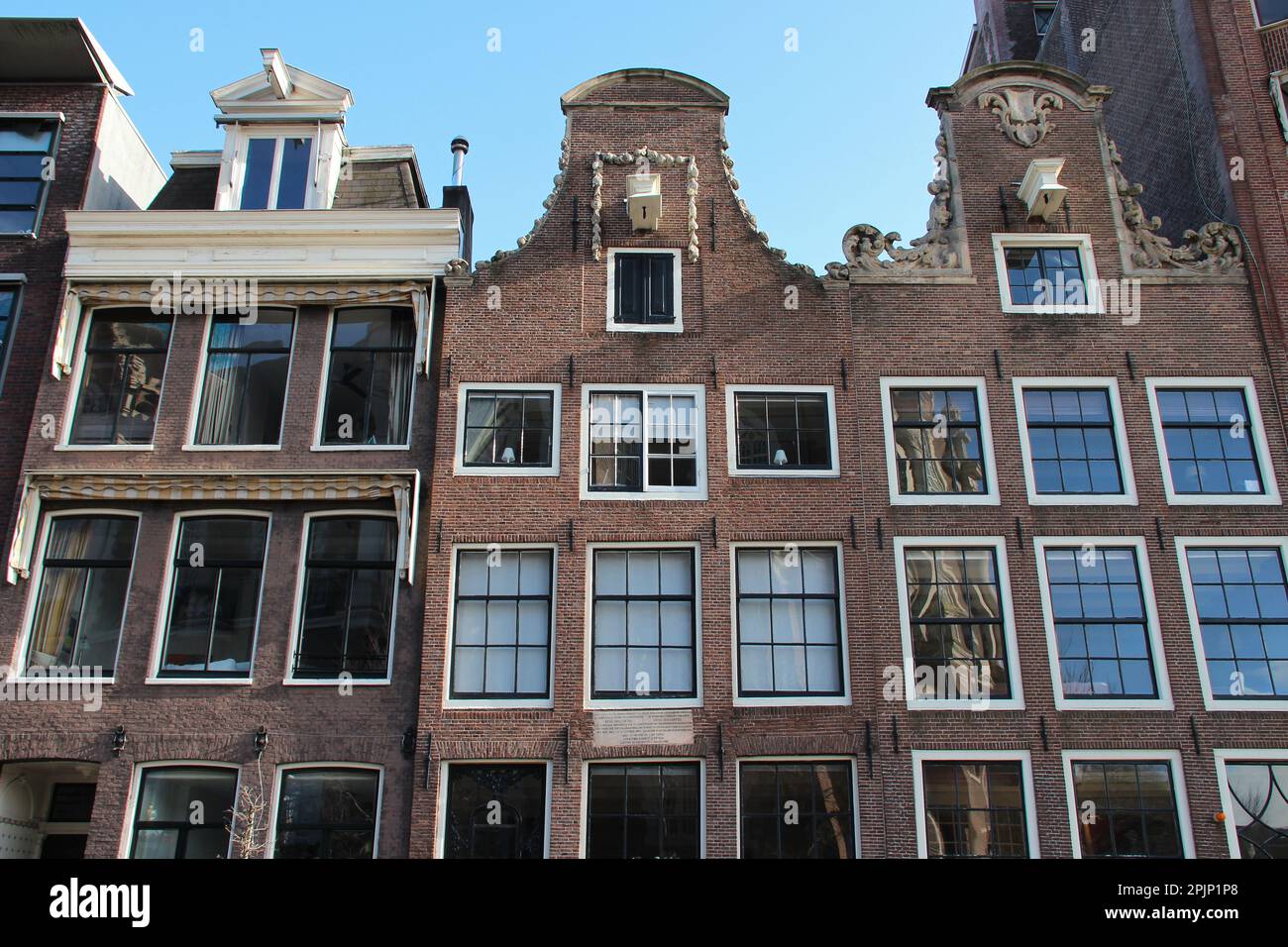 old brick houses or flat buildings in amsterdam (the netherlands Stock ...