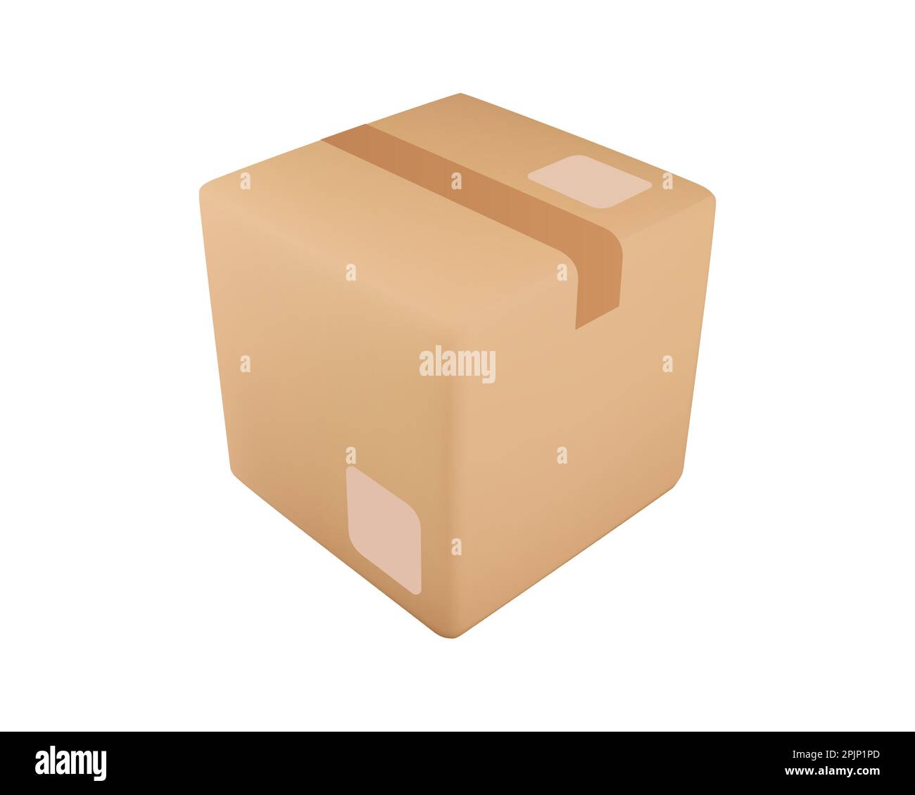Delivery box on isolated background. Cardboard or carton realistic ...