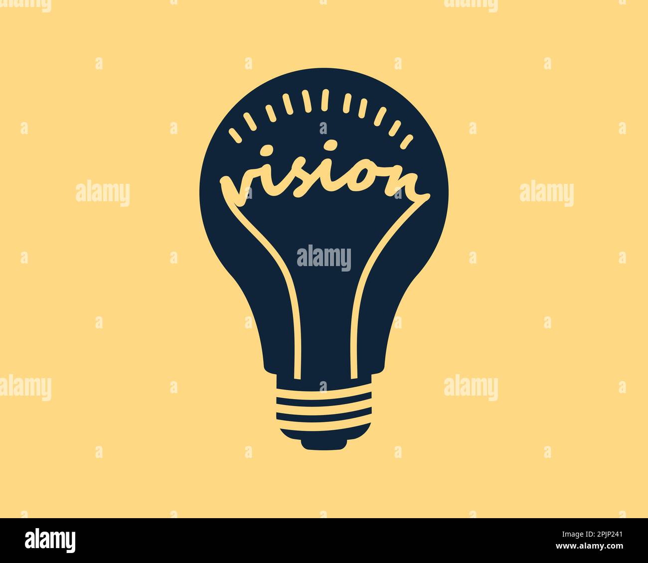 Light bulbs. Vision as glower inside the light bulb or lamp. Rays ...