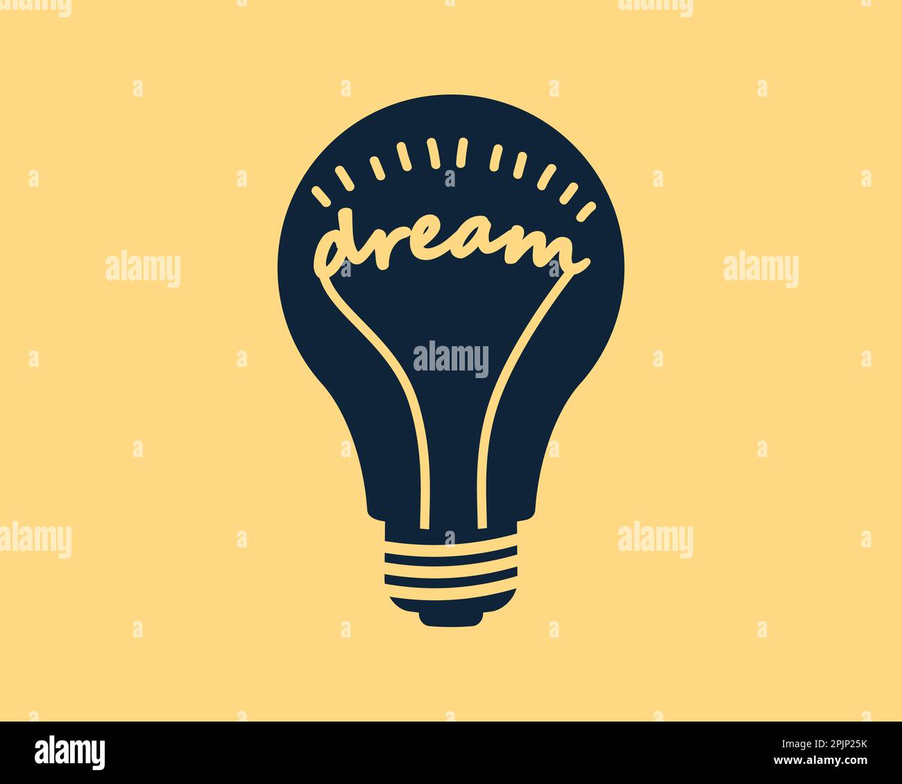 Light bulbs. Dream as glower inside the light bulb or lamp. Rays around ...