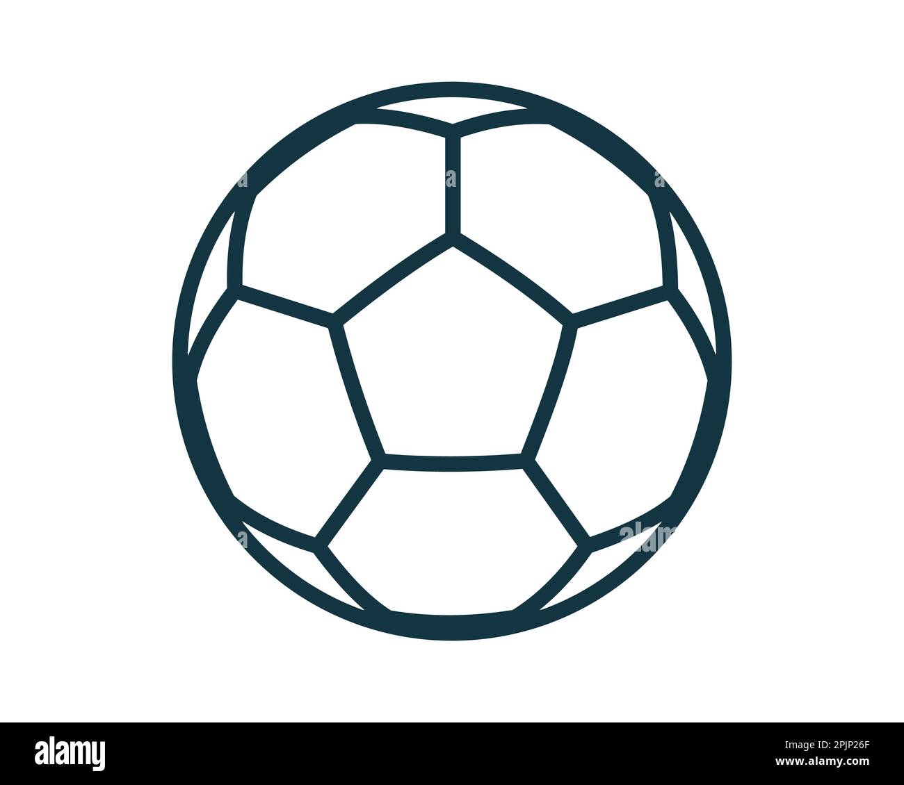 Football game ball icon. Classic soccer ball icon on isolated ...