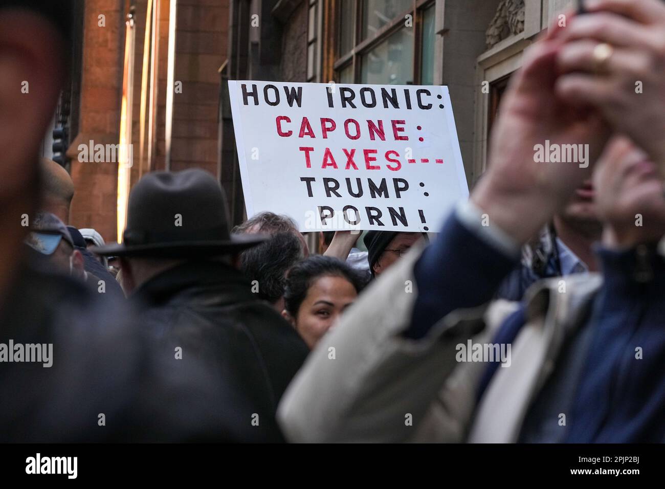 New York, United States. 03rd Apr, 2023. Law enforcement officers stand ...