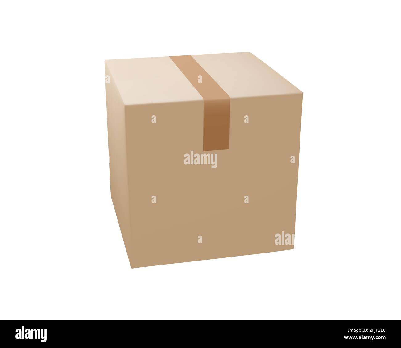 Delivery box on isolated background. Cardboard or carton realistic ...