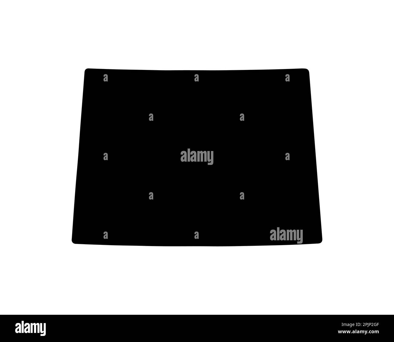 Wyoming state map. US state map. Wyoming silhouette symbol. Vector ...