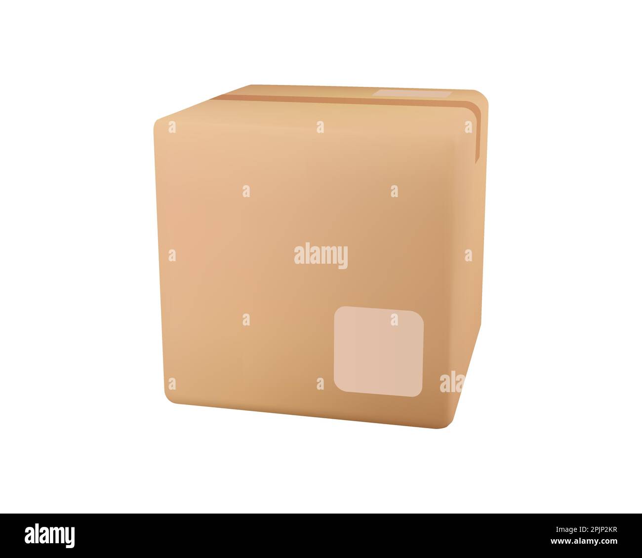 Delivery box on isolated background. Cardboard or carton realistic ...