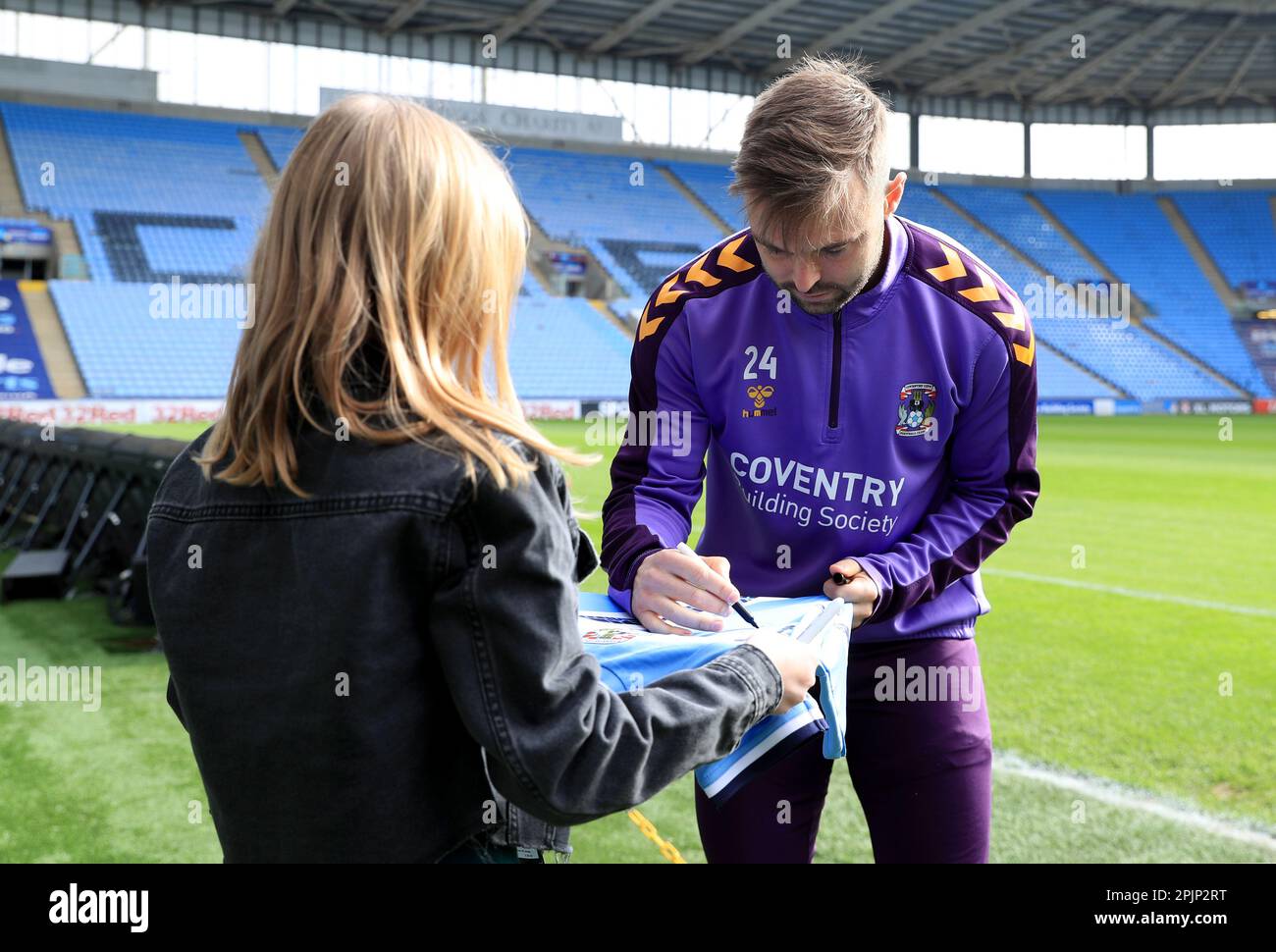 Coventry City's Matthew Godden with sponsors at Coventry Building ...