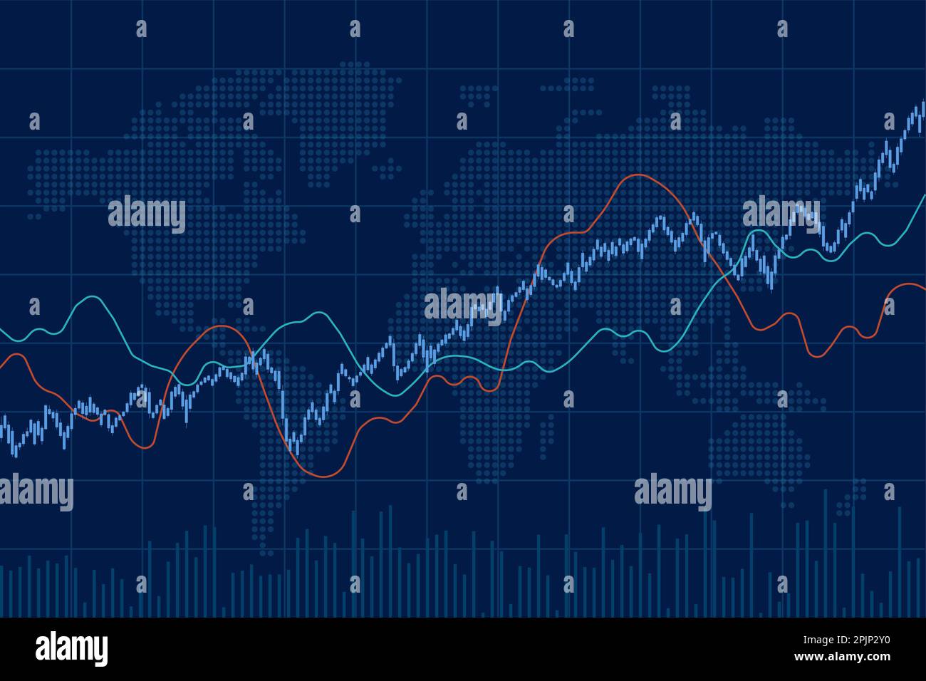 World Stock Market Index Graph Candlestick Chart Line Graph And Bar Chart Stock Market Growth