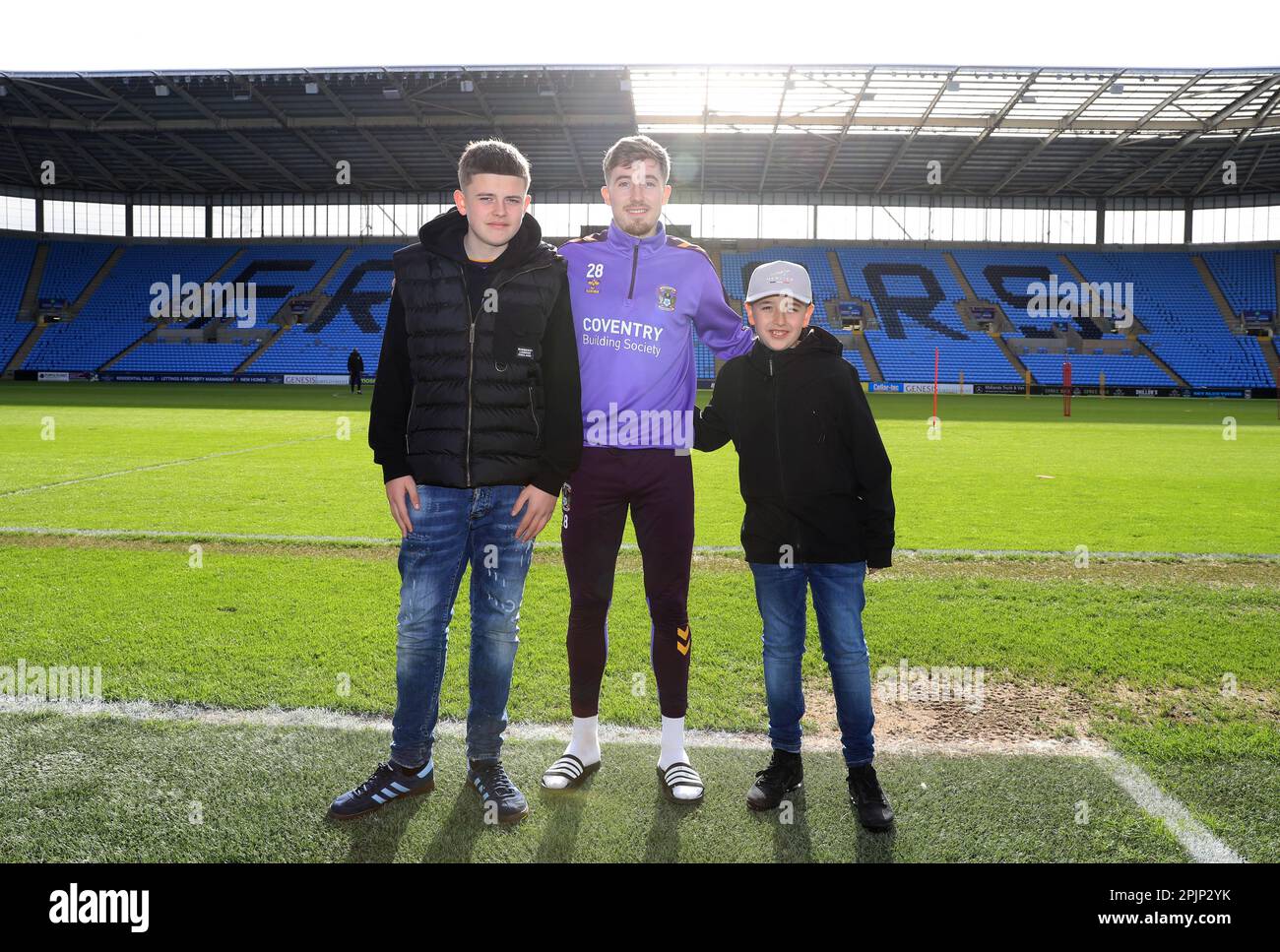 Coventry City's Josh Eccles with sponsors at Coventry Building Society ...