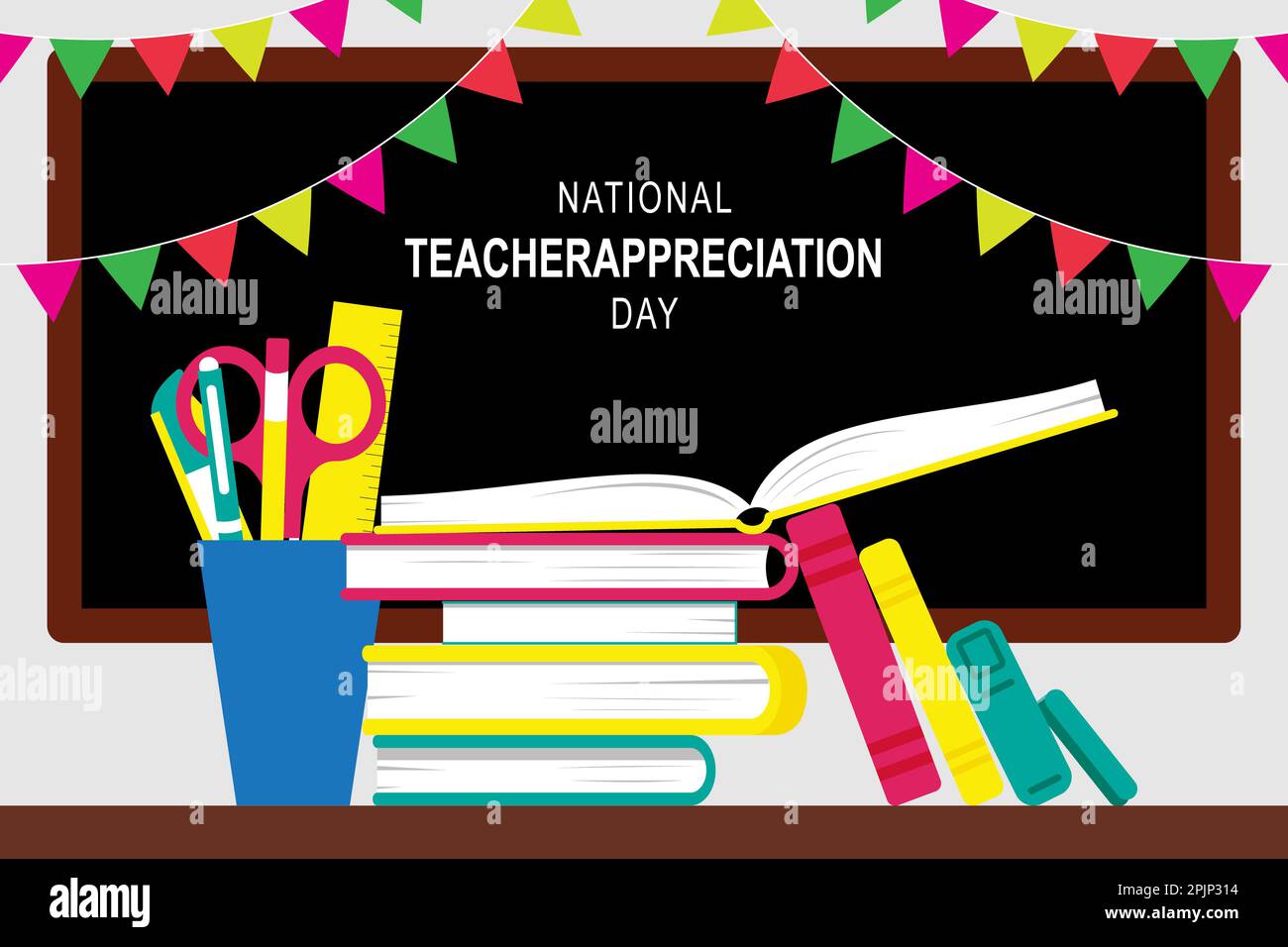 National Teacher Appreciation Day background. Vector illustration Stock ...
