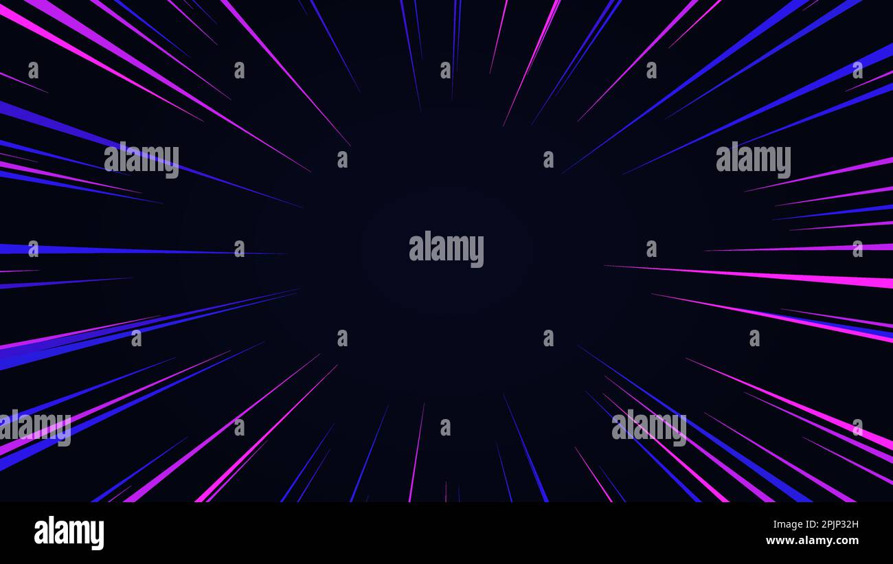 Radial or circular neon background. Neon rays. Abstract circular space background. Comic. Energy ...