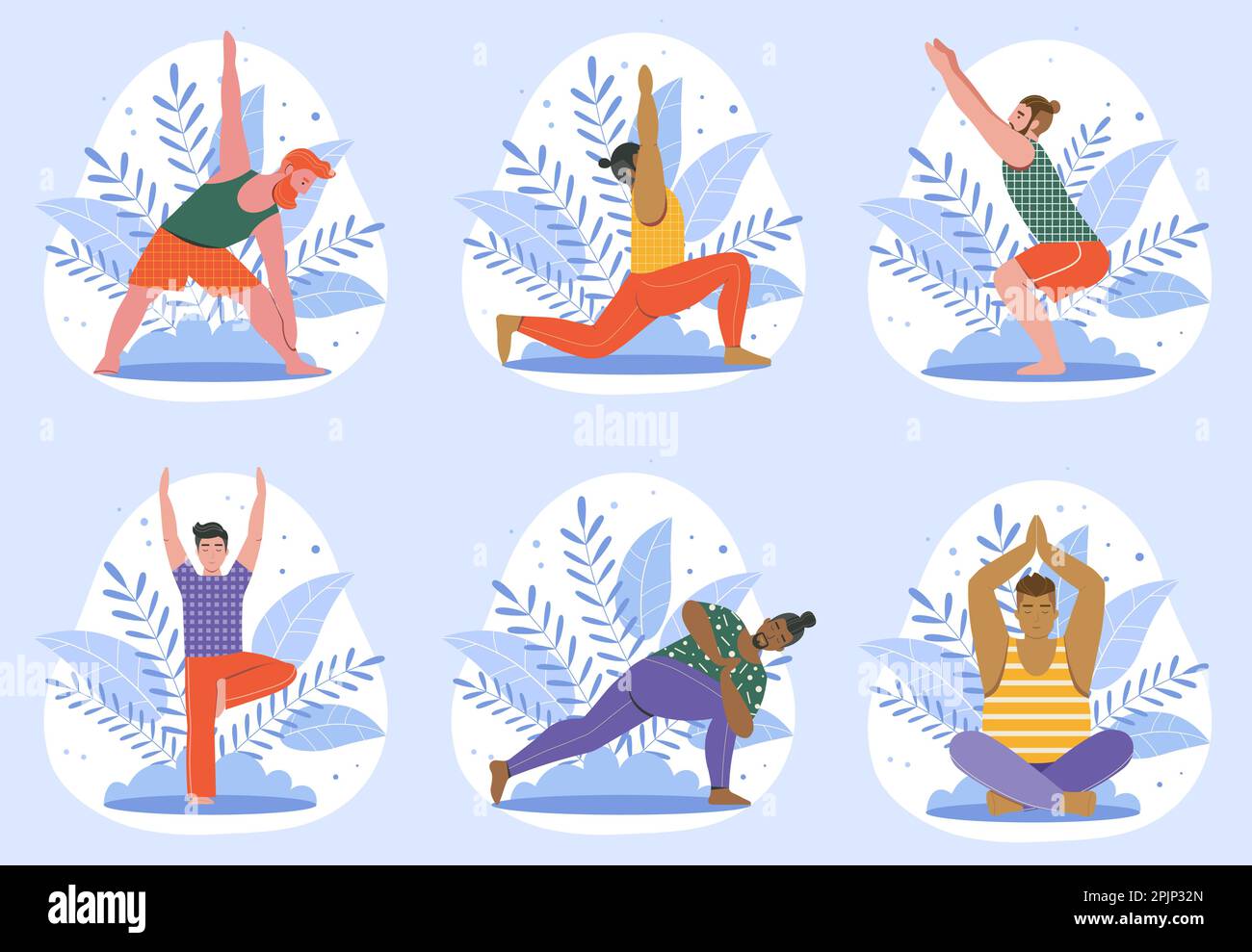 Guy doing fitness workout exercises Stock Vector Images - Alamy