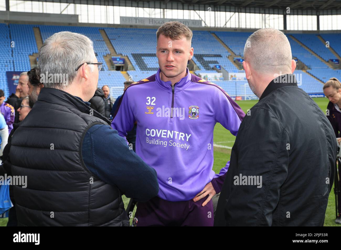 Coventry City's Jack Burroughs with sponsors at Coventry Building ...