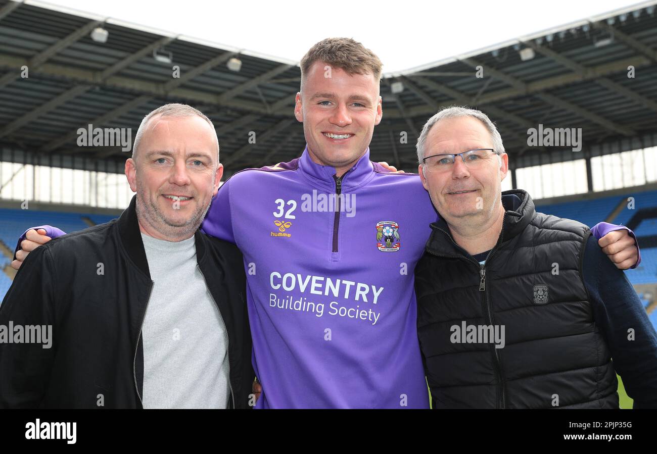 Coventry City's Jack Burroughs with sponsors at Coventry Building ...