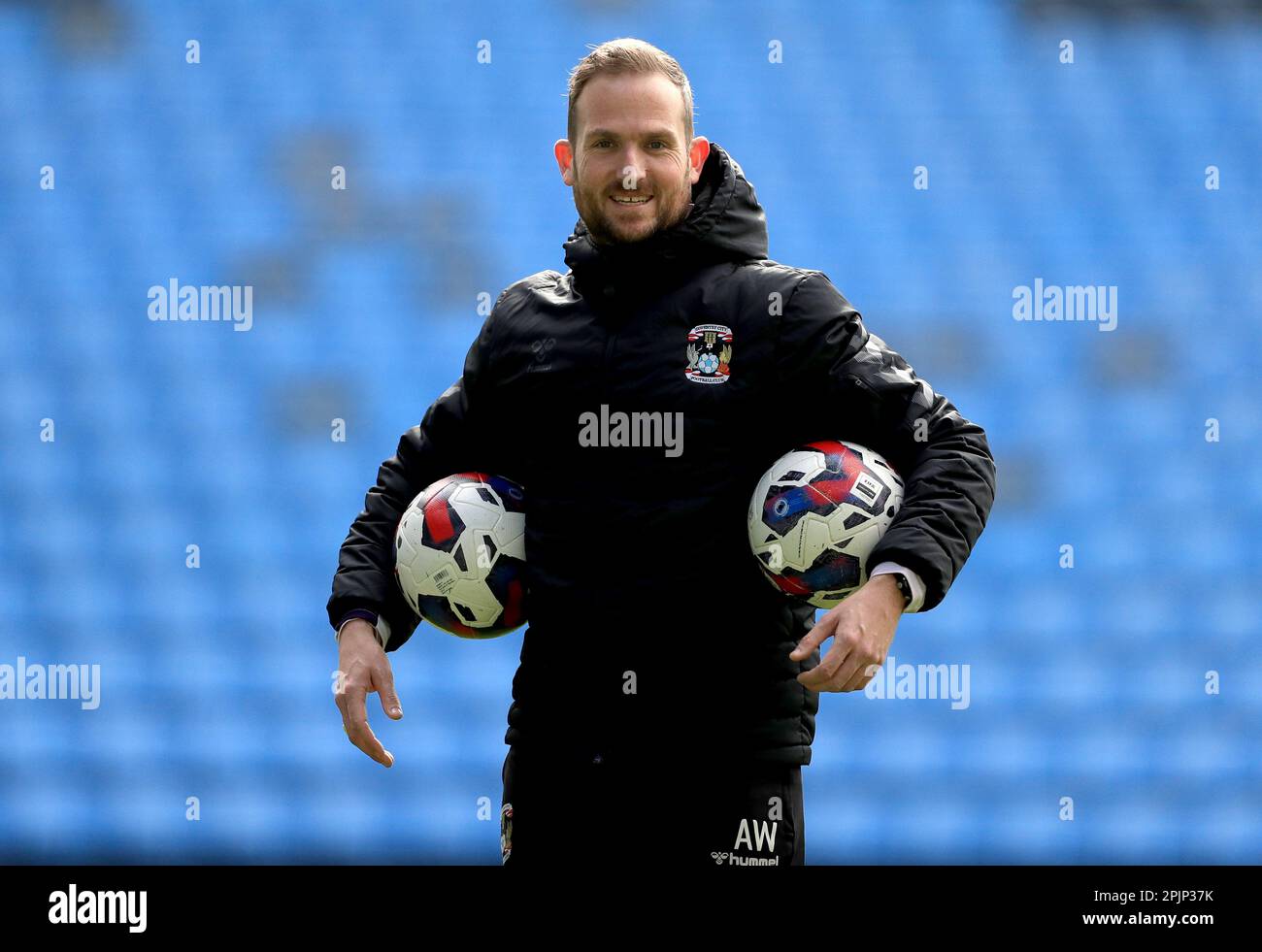 Coventry City coach Aled Williams during training at Coventry Building ...