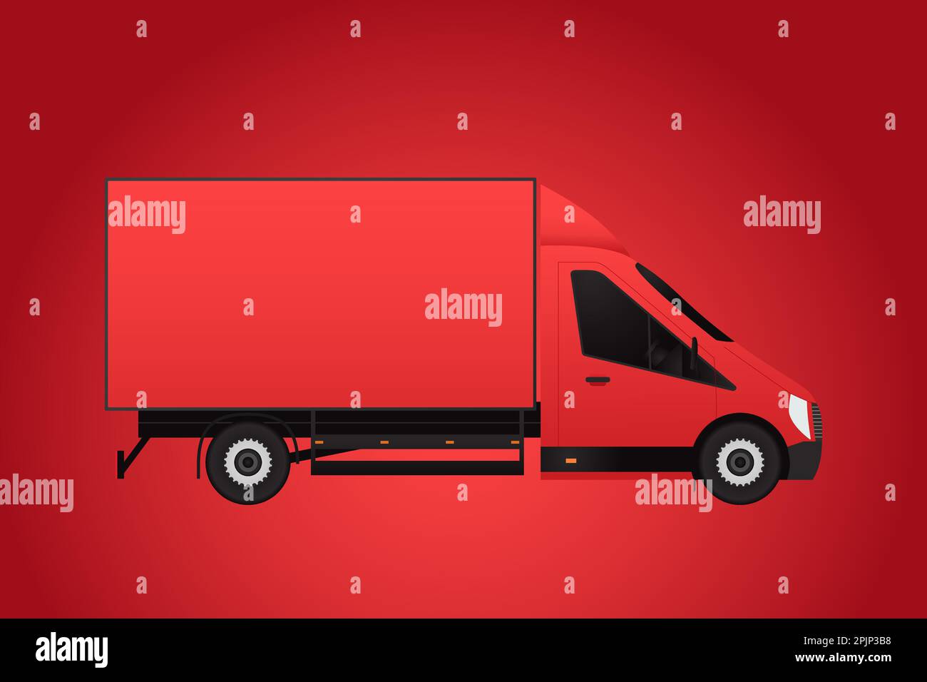 Red Delivery Truck Vector