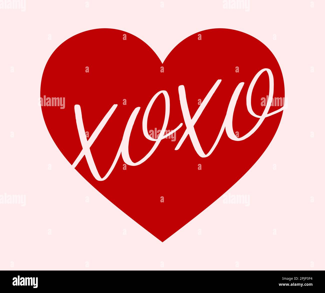 Heart with xoxo text. Valentine's day symbol. Romantic sign. Vector ...