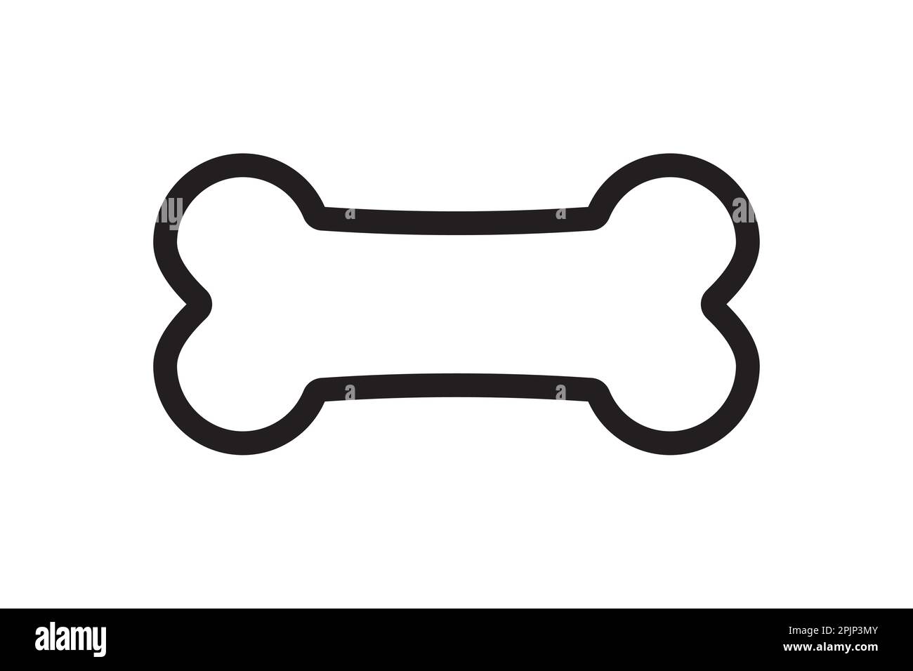 Bone for pet dog. Bone outline icon. Canine food symbol. Vector ...