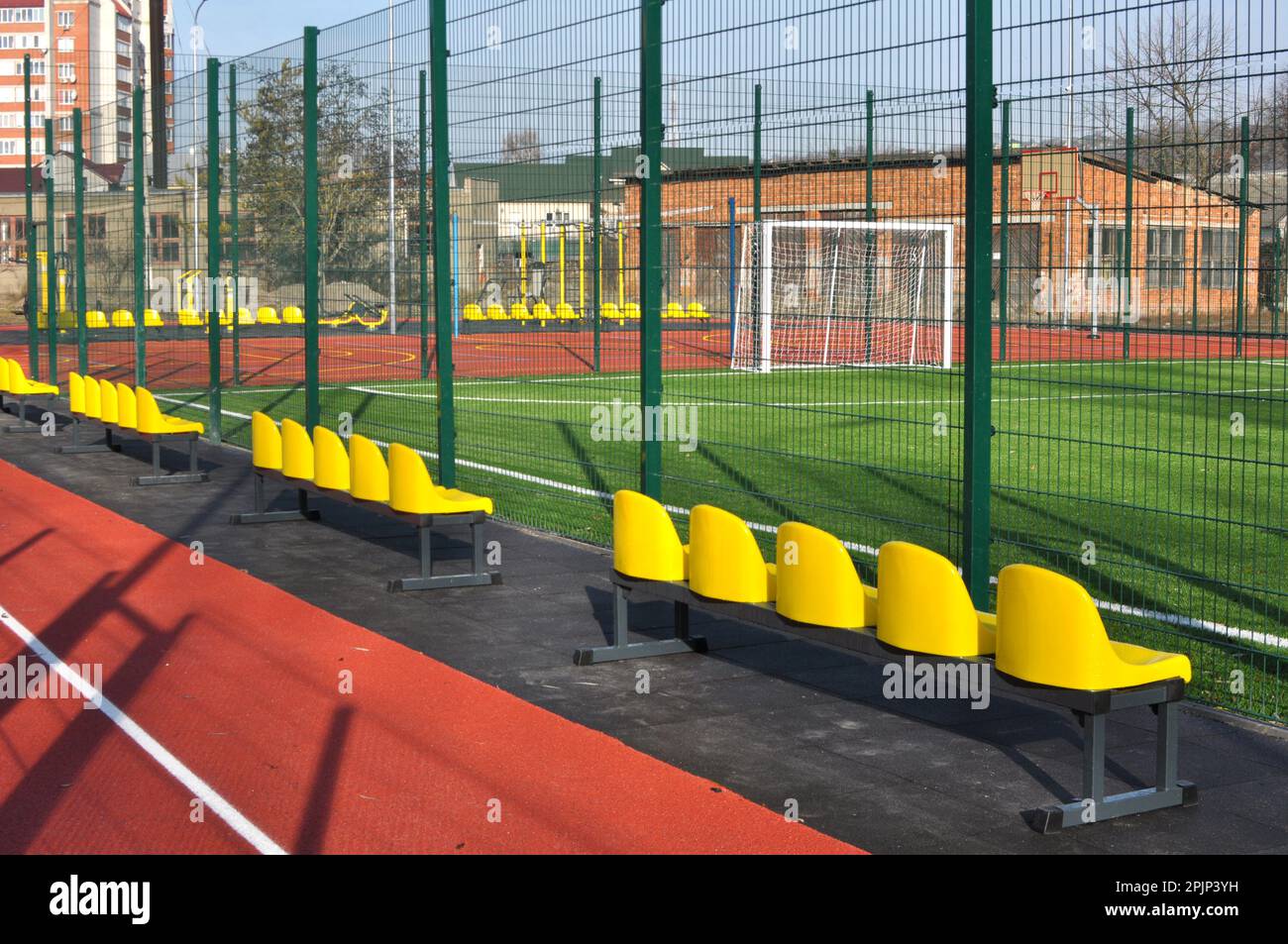 Modern multifunctional playing sports playground alfresco, located near ...