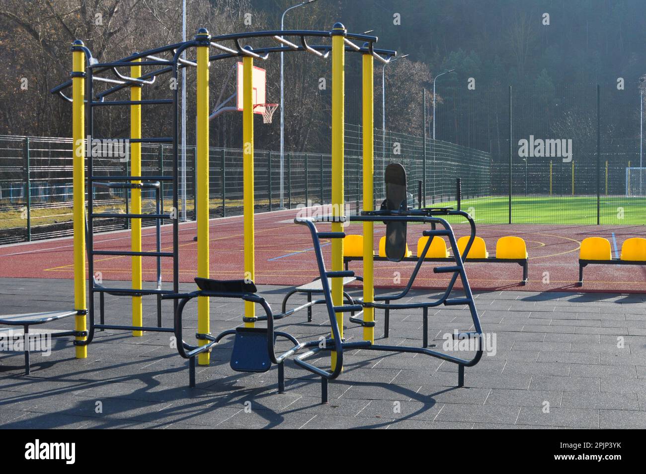 Modern multifunctional playing sports playground alfresco, located near ...