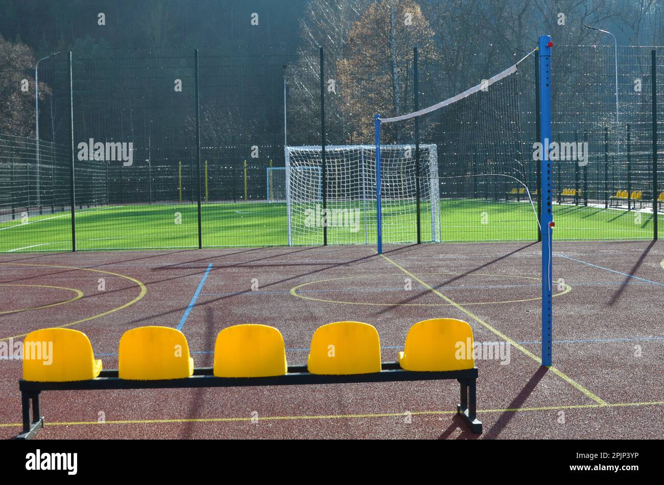 Modern multifunctional playing sports playground alfresco, located near ...