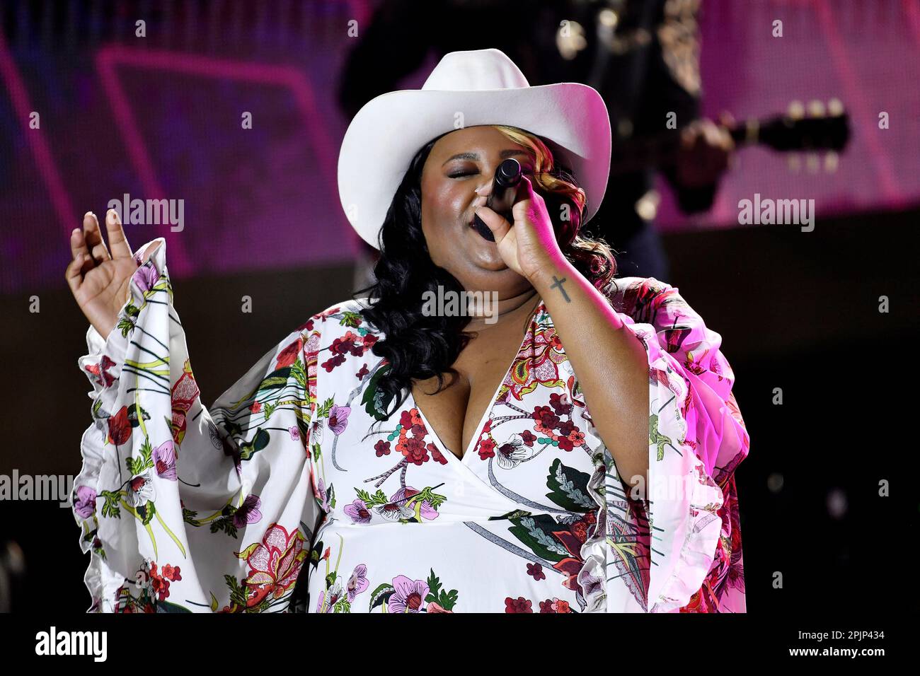 Danica Hart of Chapel Hart performs at the CMT Music Awards, airing on ...