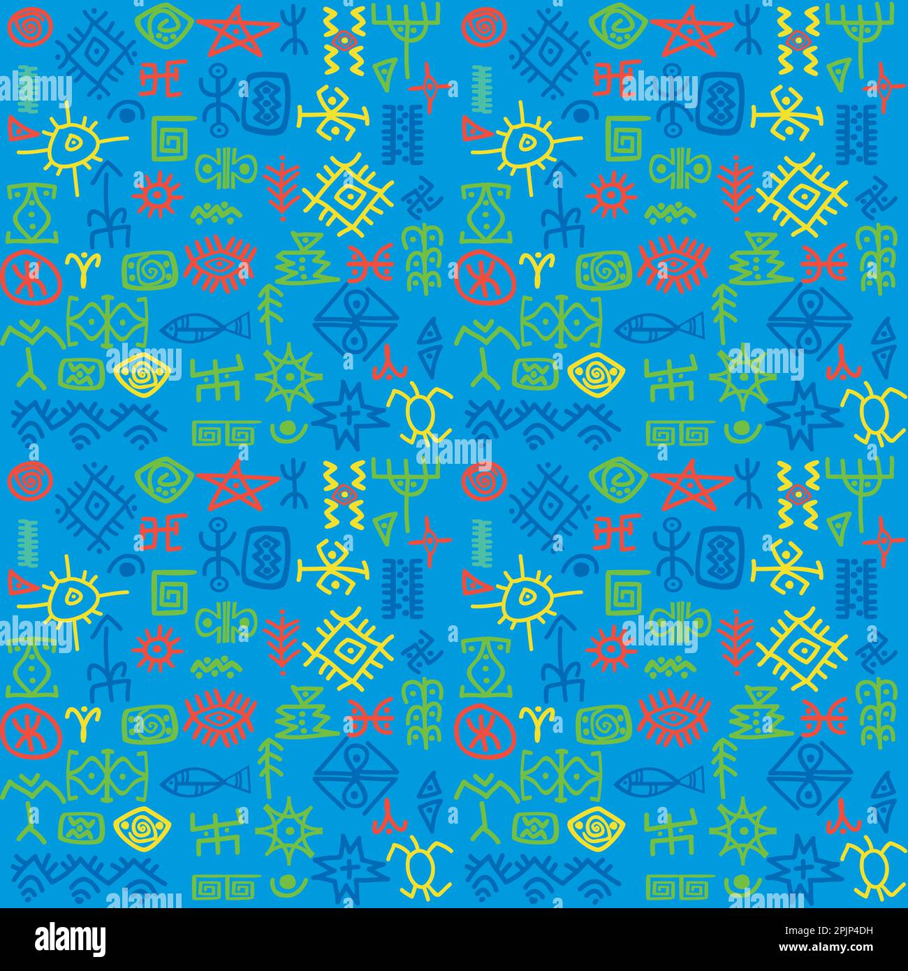 Colored african pattern with ethnic motifs Stock Vector Image & Art - Alamy