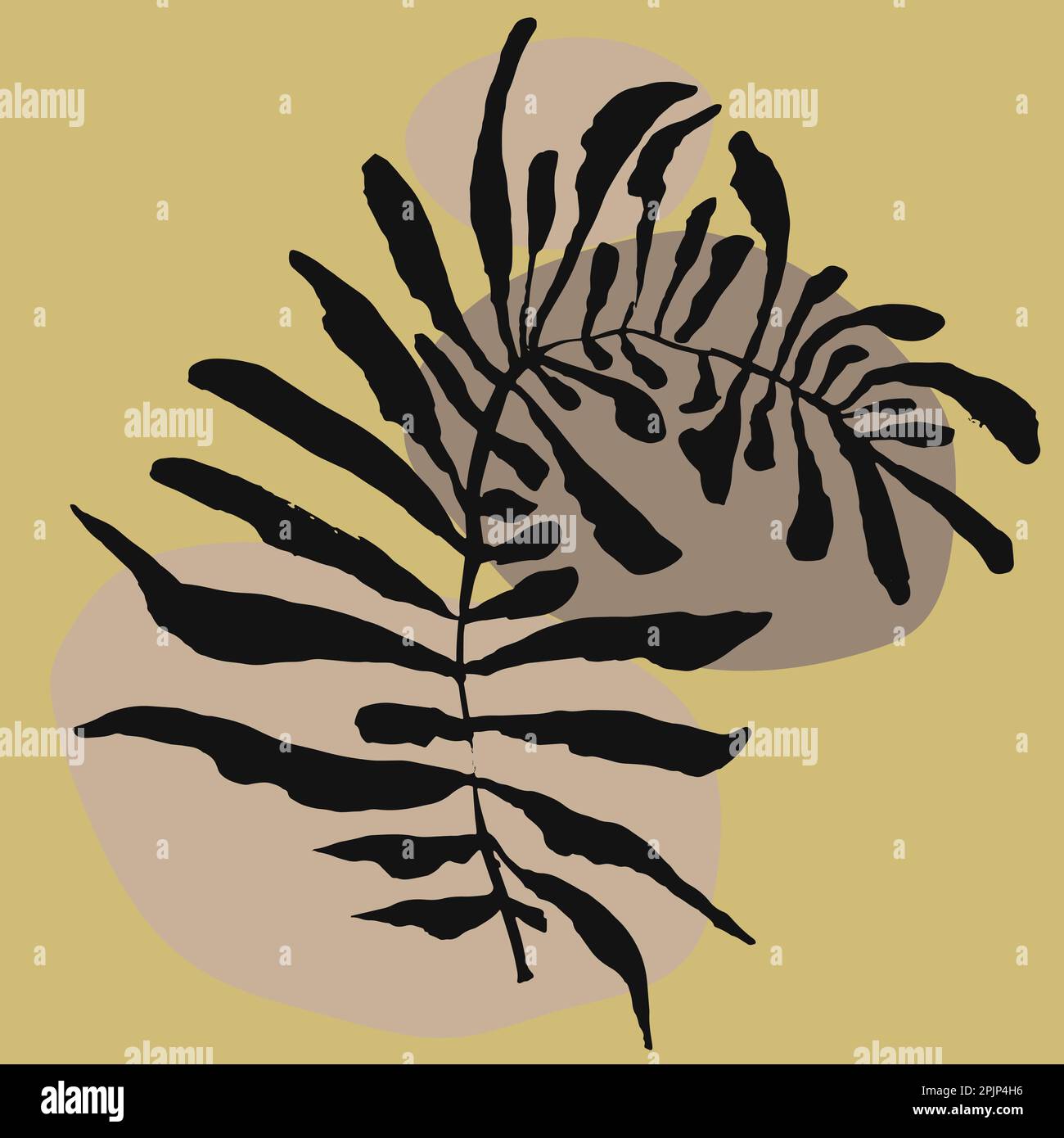 Beige Social Media Leaves Template Stock Vector Image & Art - Alamy