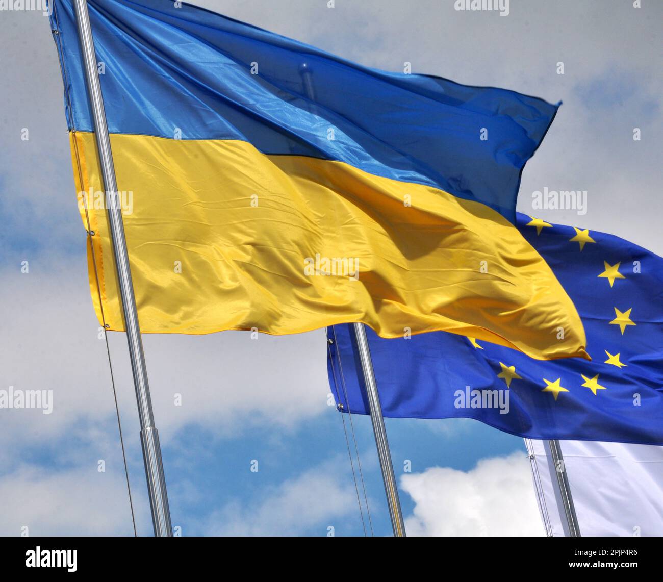 Blue and yellow colors of the national flag of Ukraine Stock Photo - Alamy