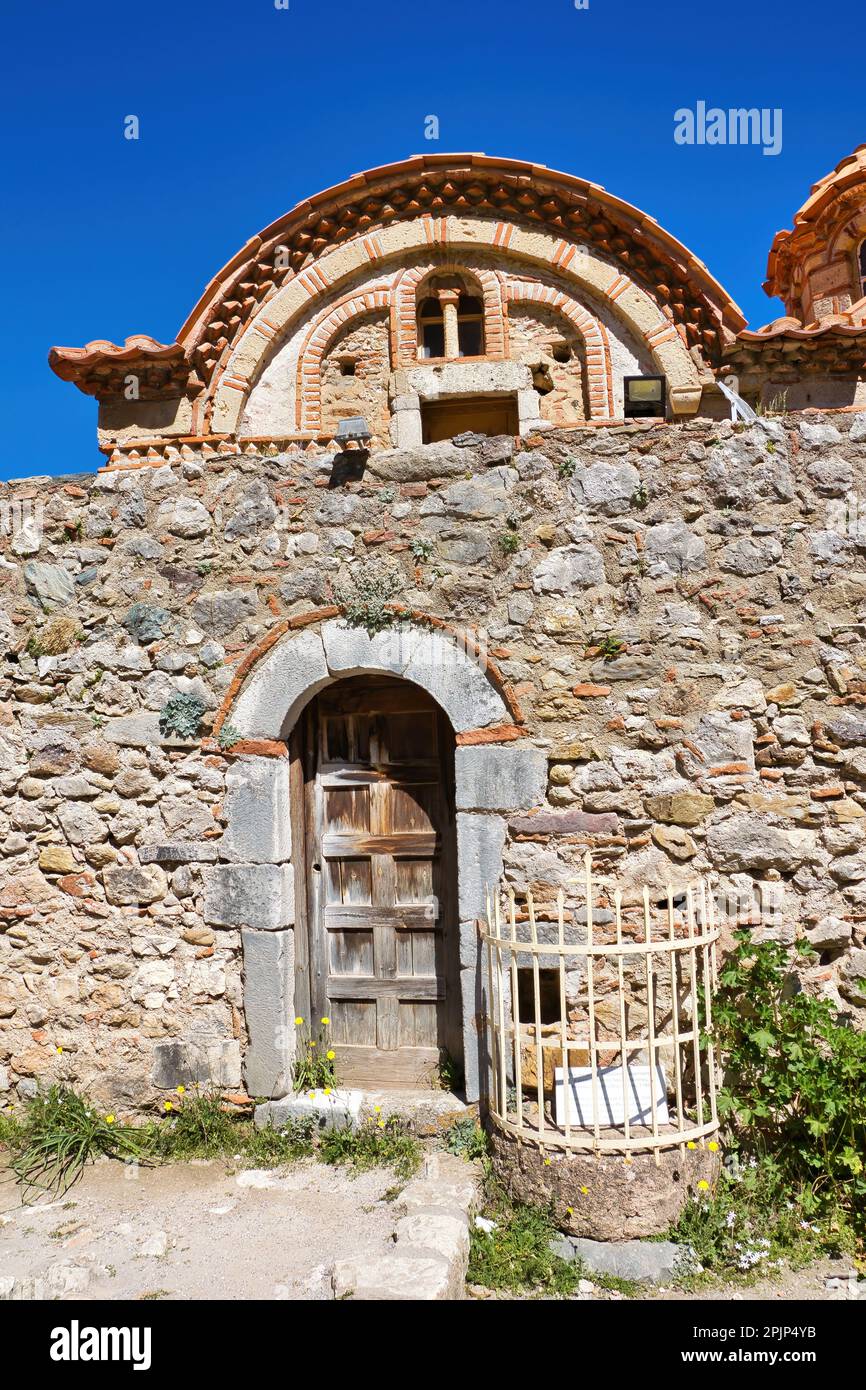 Castle of Mystras , Greece. Mystras was a Byzantine state in the ...