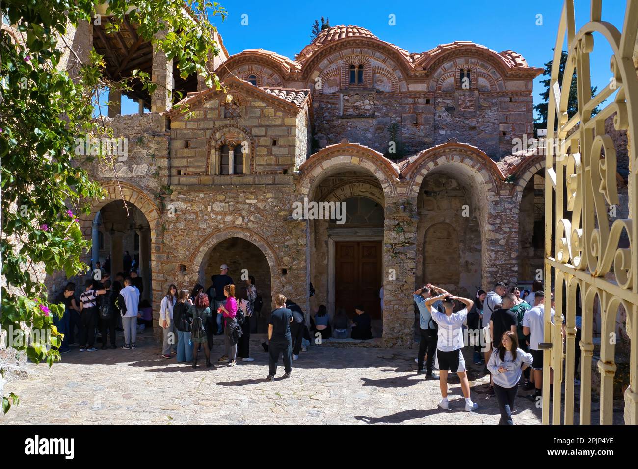 Castle of Mystras , Greece. Mystras was a Byzantine state in the ...