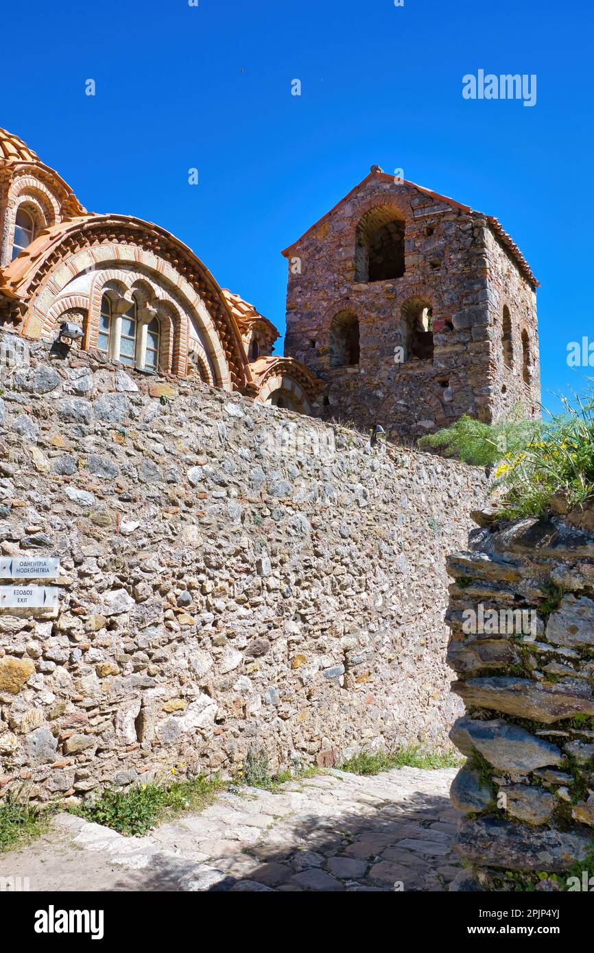 Castle of Mystras , Greece. Mystras was a Byzantine state in the ...