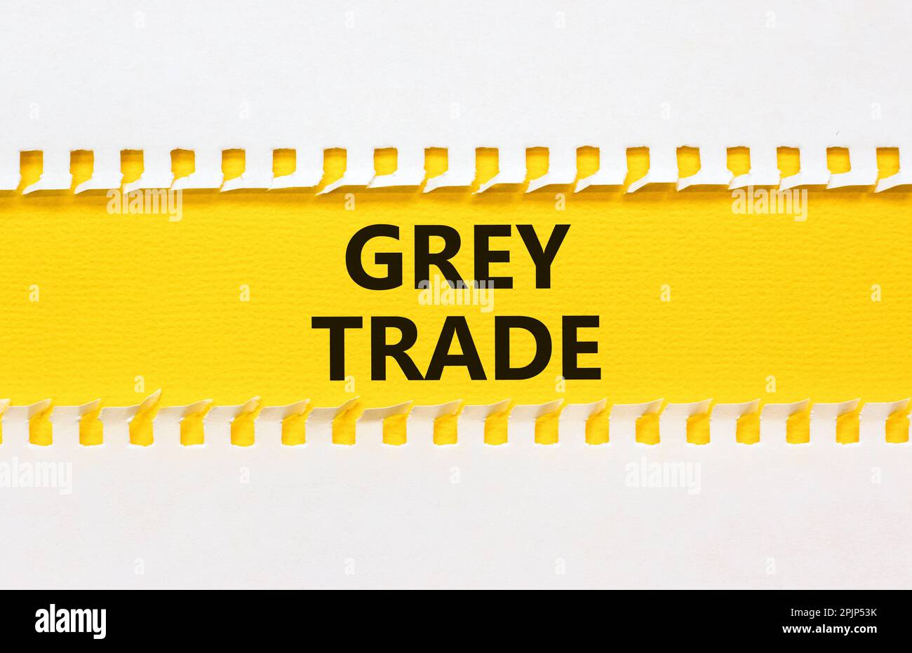 Grey trade symbol. Concept words Grey trade on yellow paper. Beautiful ...