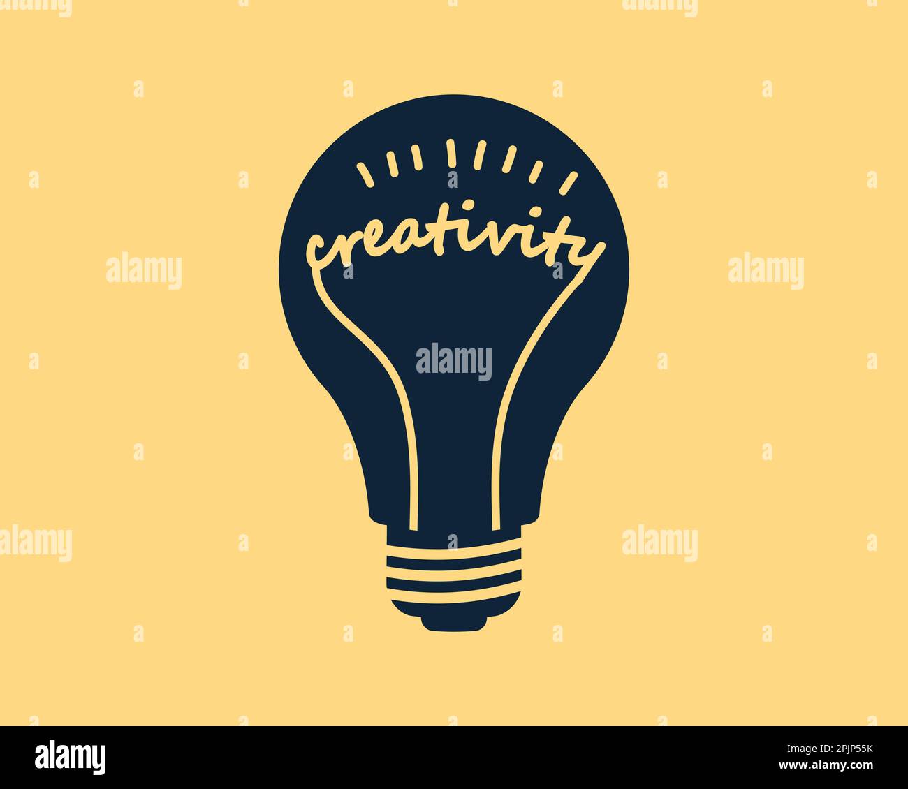 Light bulbs. Creativity as glower inside the light bulb or lamp. Rays ...