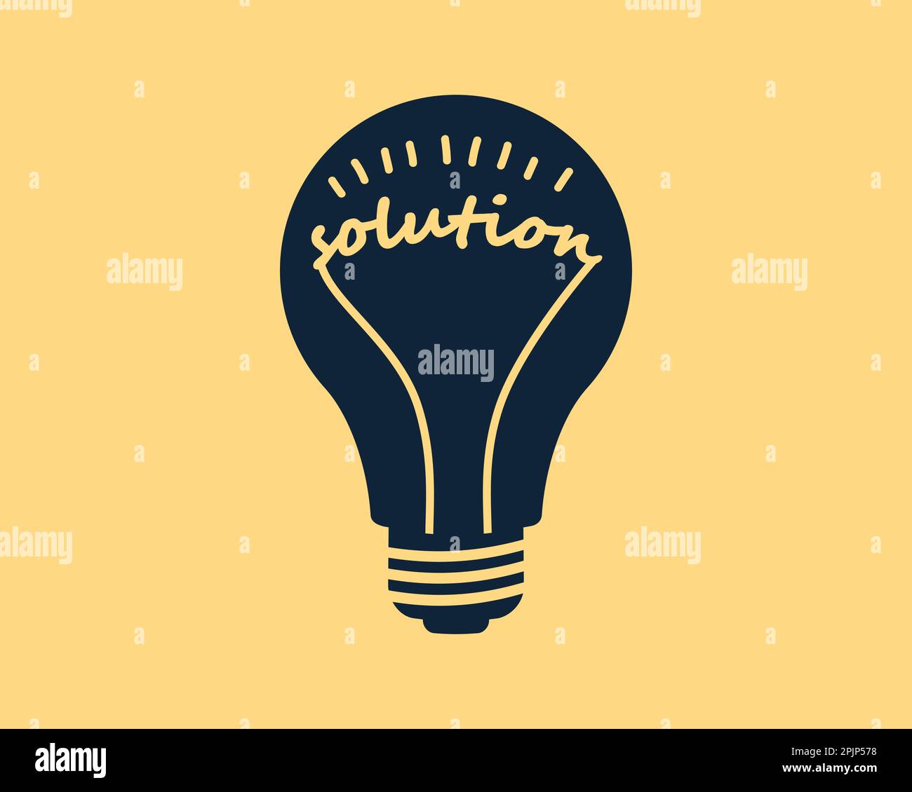 Light bulbs. Solution as glower inside the light bulb or lamp. Rays ...