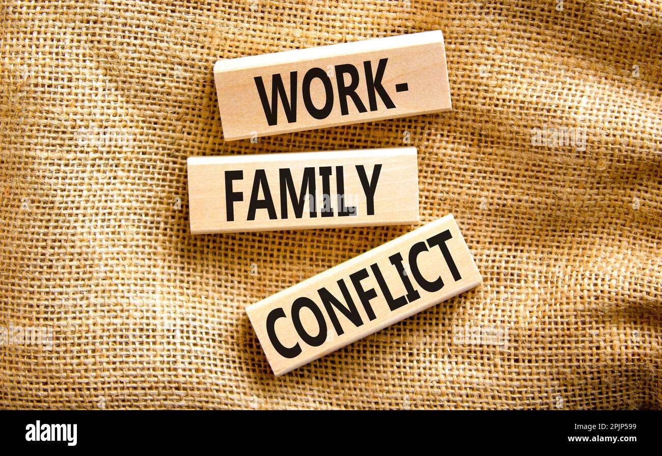 Work-family conflict symbol. Concept words Work-family conflict on ...