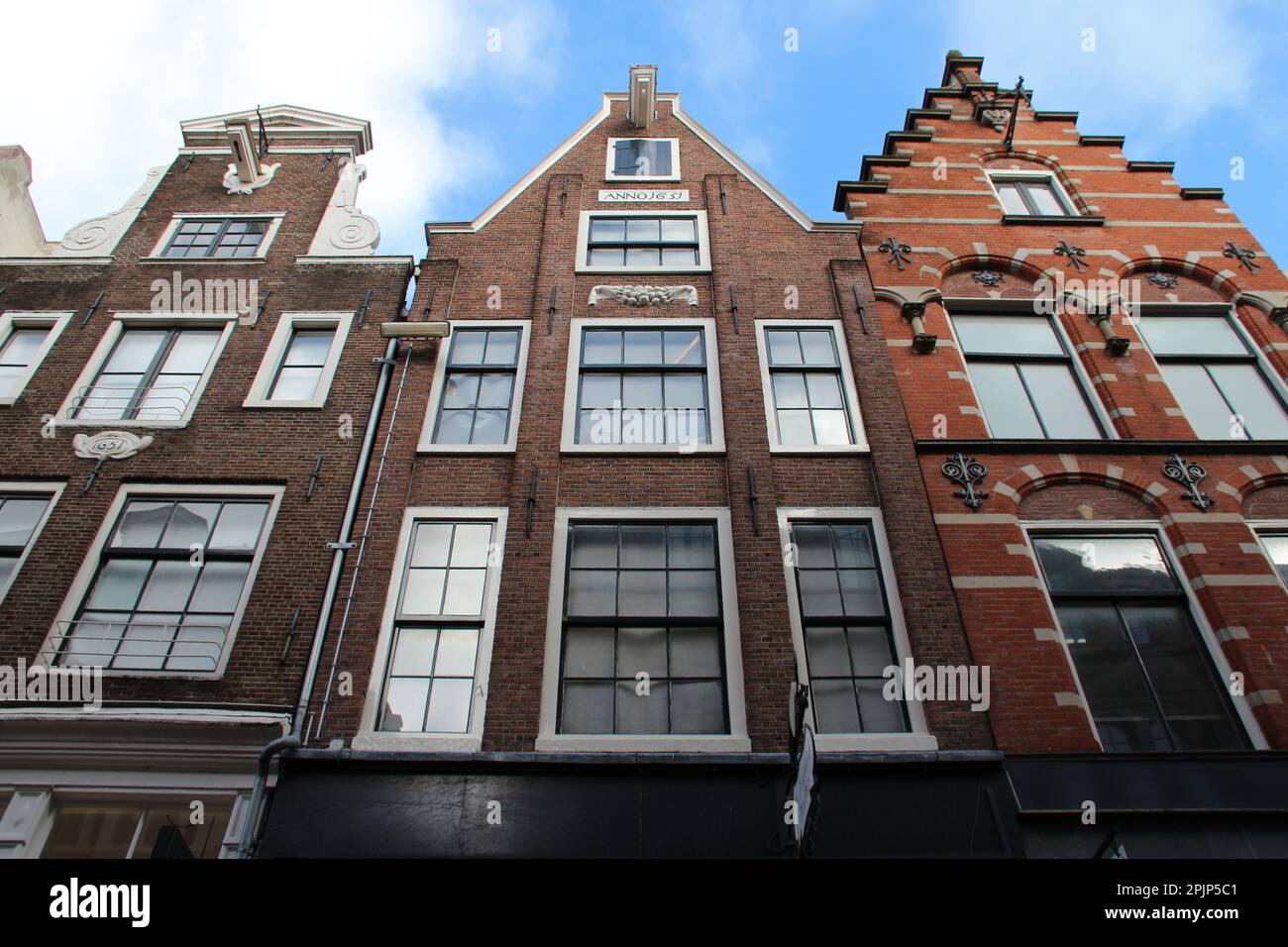 old brick houses or flat buildings in amsterdam (the netherlands Stock ...