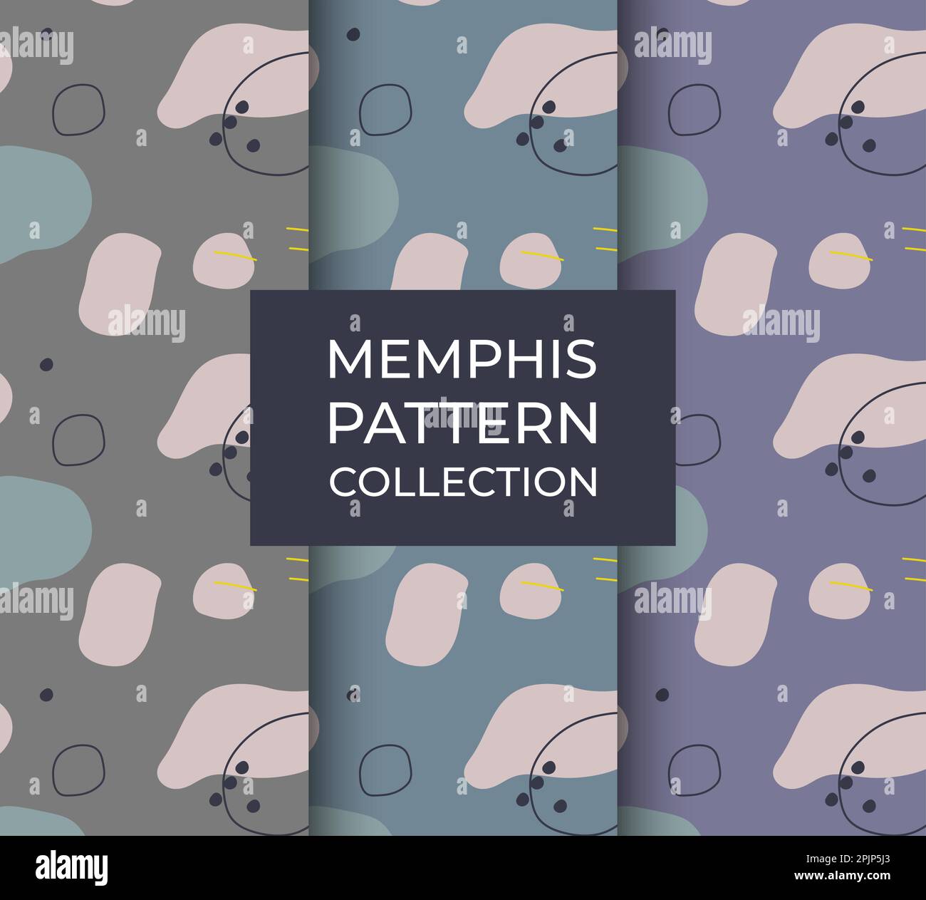 Memphis Patterns In Contemporary Style. Vector Stock Vector Image & Art ...