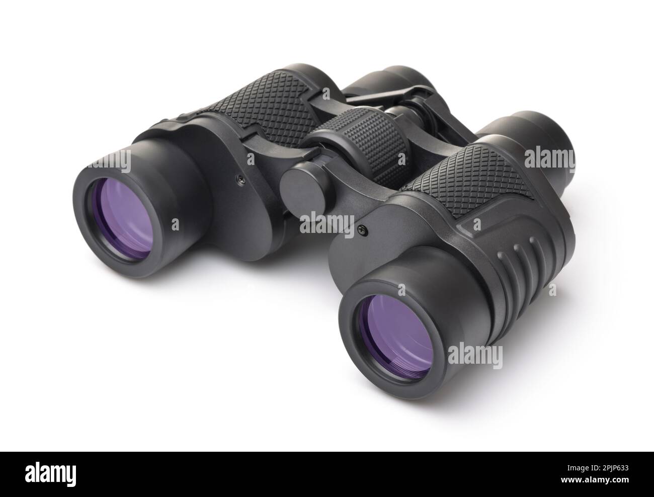 Black metal modern binoculars isolated on white Stock Photo - Alamy