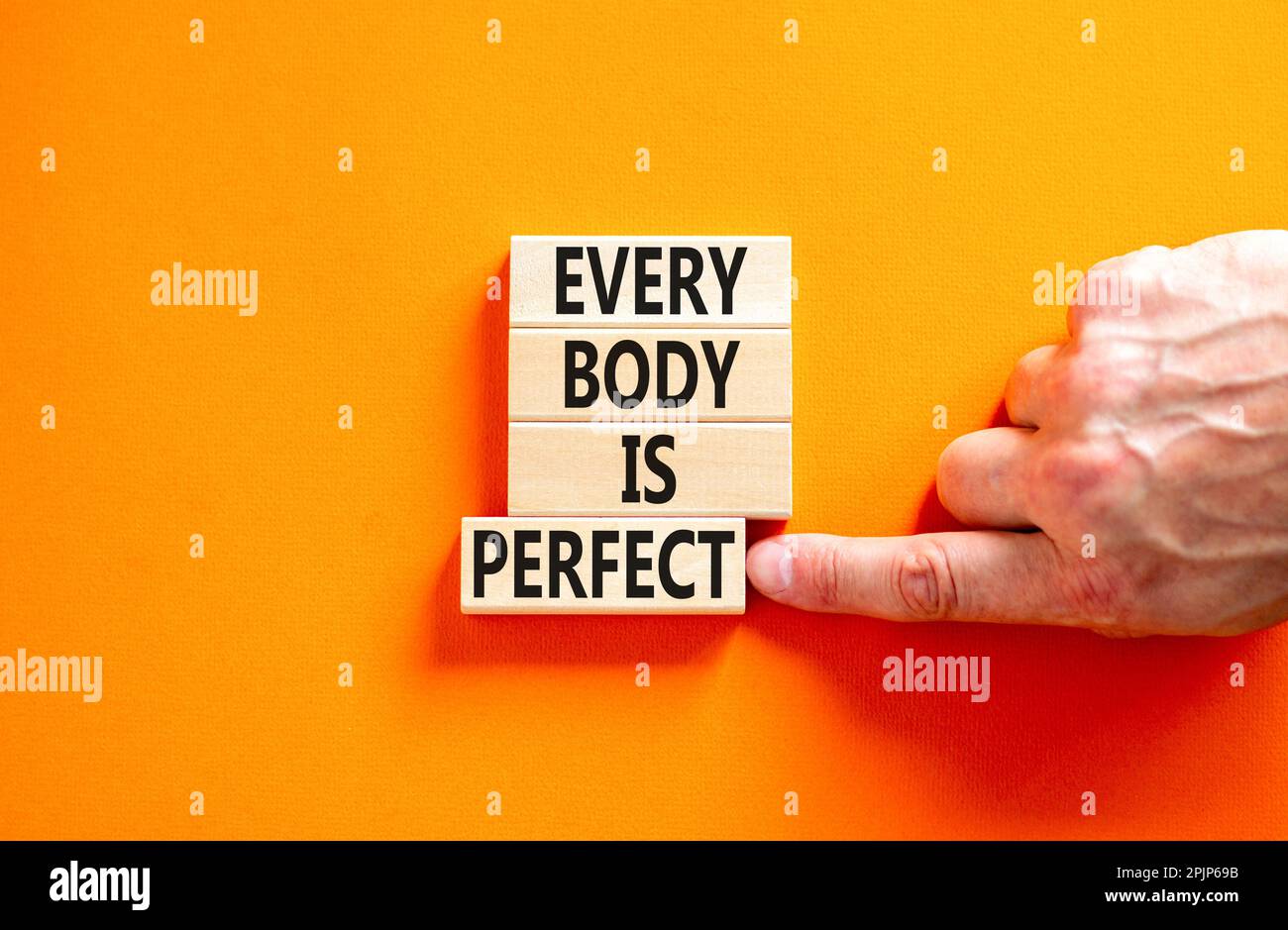 Every body is perfect symbol. Concept words Every body is perfect on ...