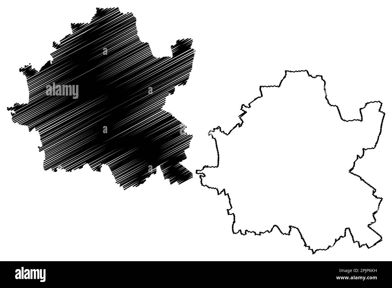West midlands uk map Black and White Stock Photos & Images - Alamy