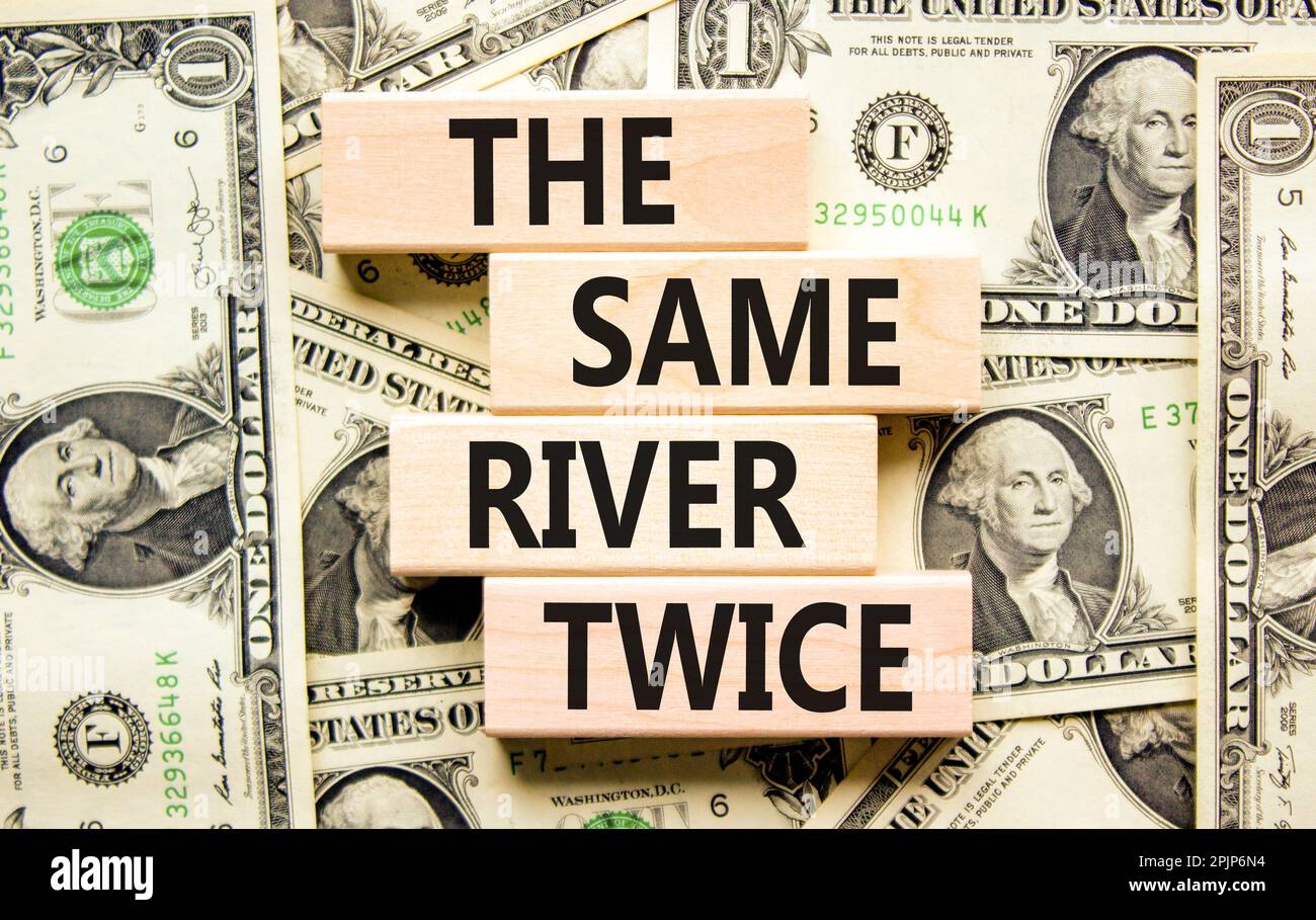 The same river twice symbol. Concept words The same river twice on ...