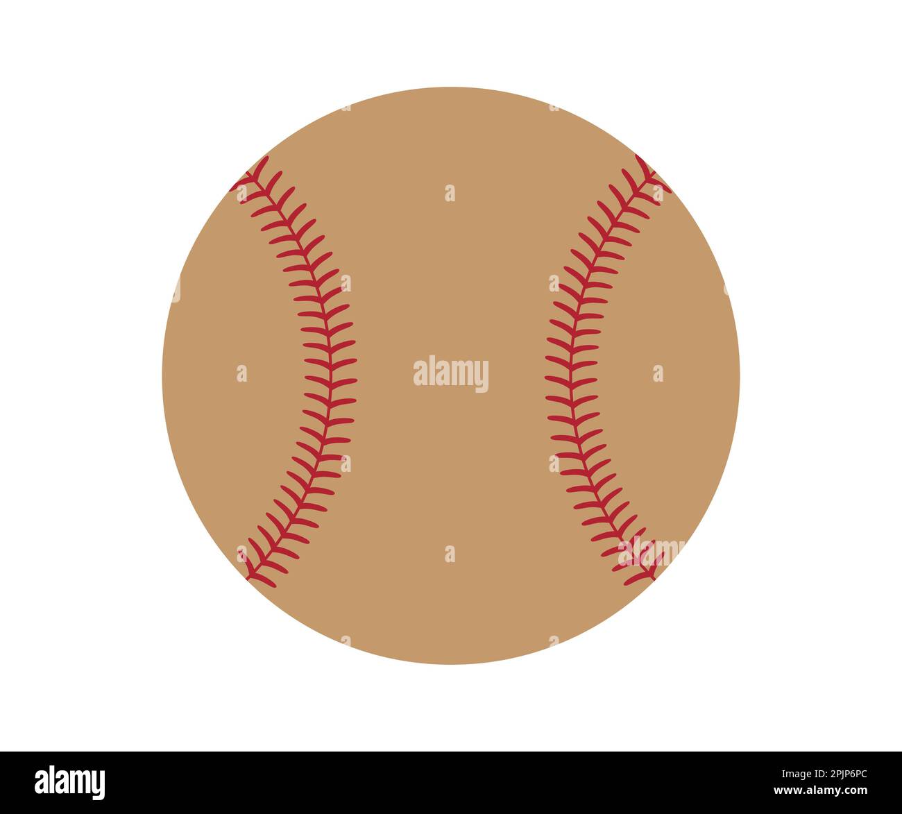 Softball. Baseball. Red stitches. Baseball equipment. Vector ...