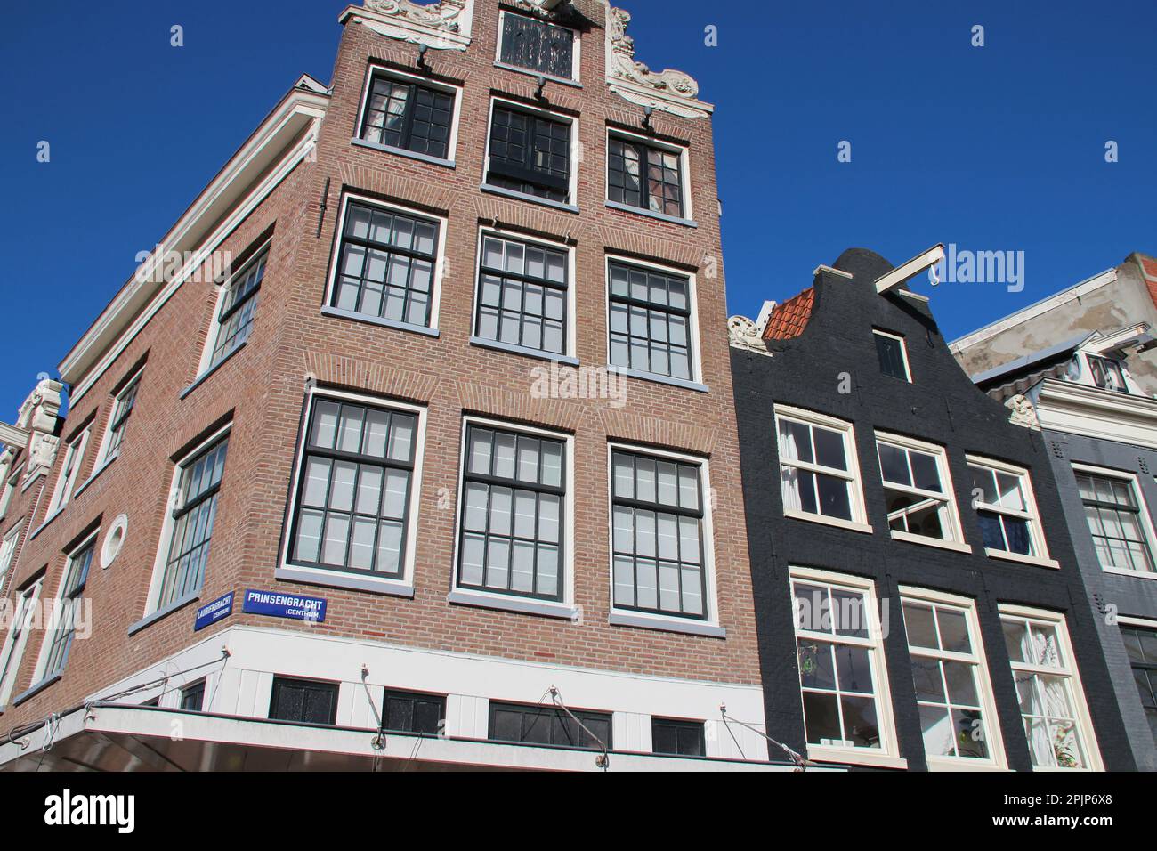 old brick houses or flat buildings in amsterdam (the netherlands Stock ...