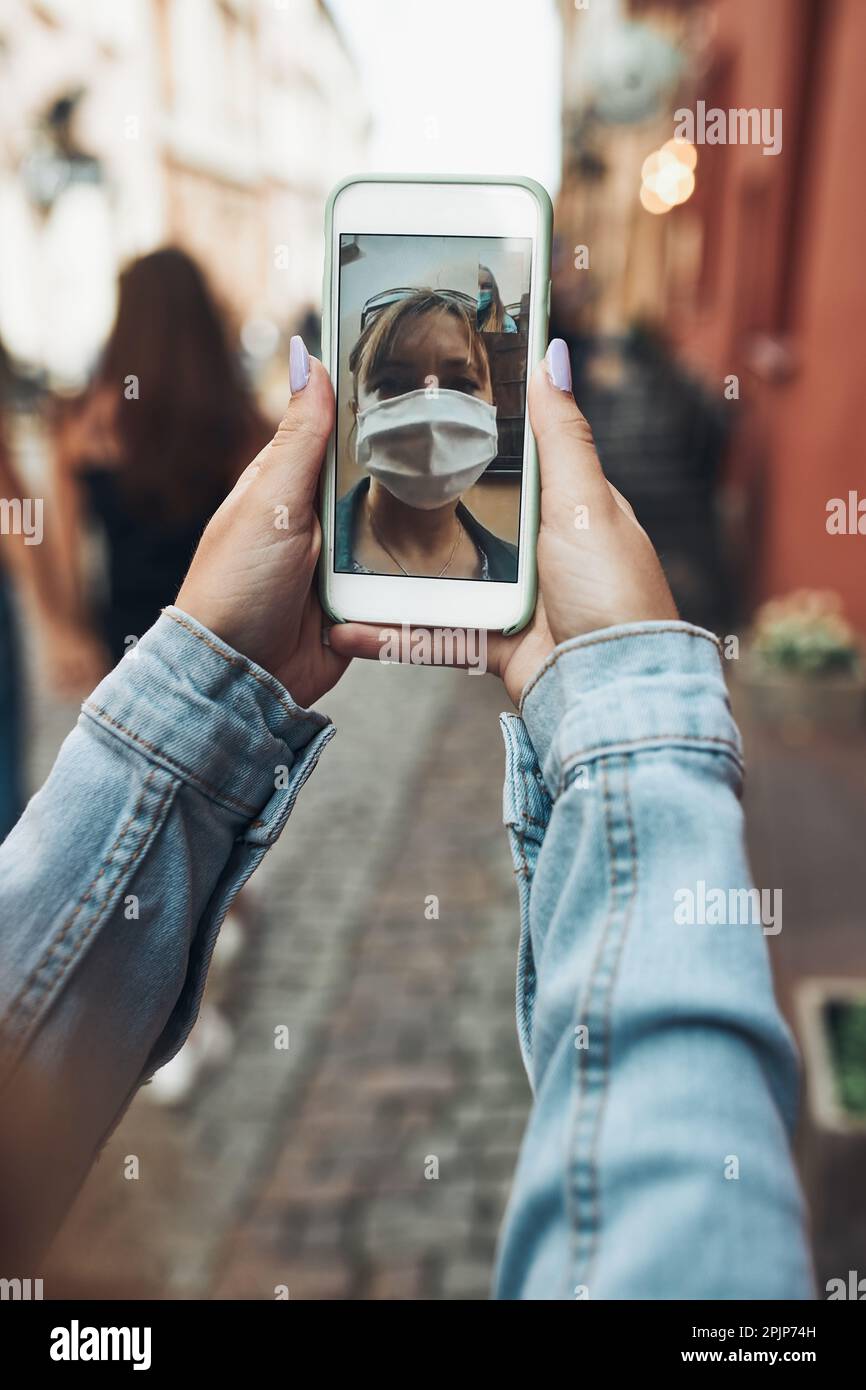 Young woman having video call hi-res stock photography and images - Alamy