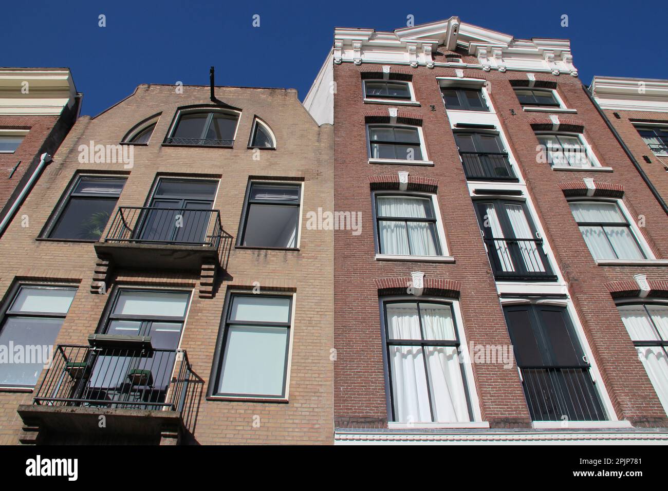 old brick houses or flat buildings in amsterdam (the netherlands Stock ...
