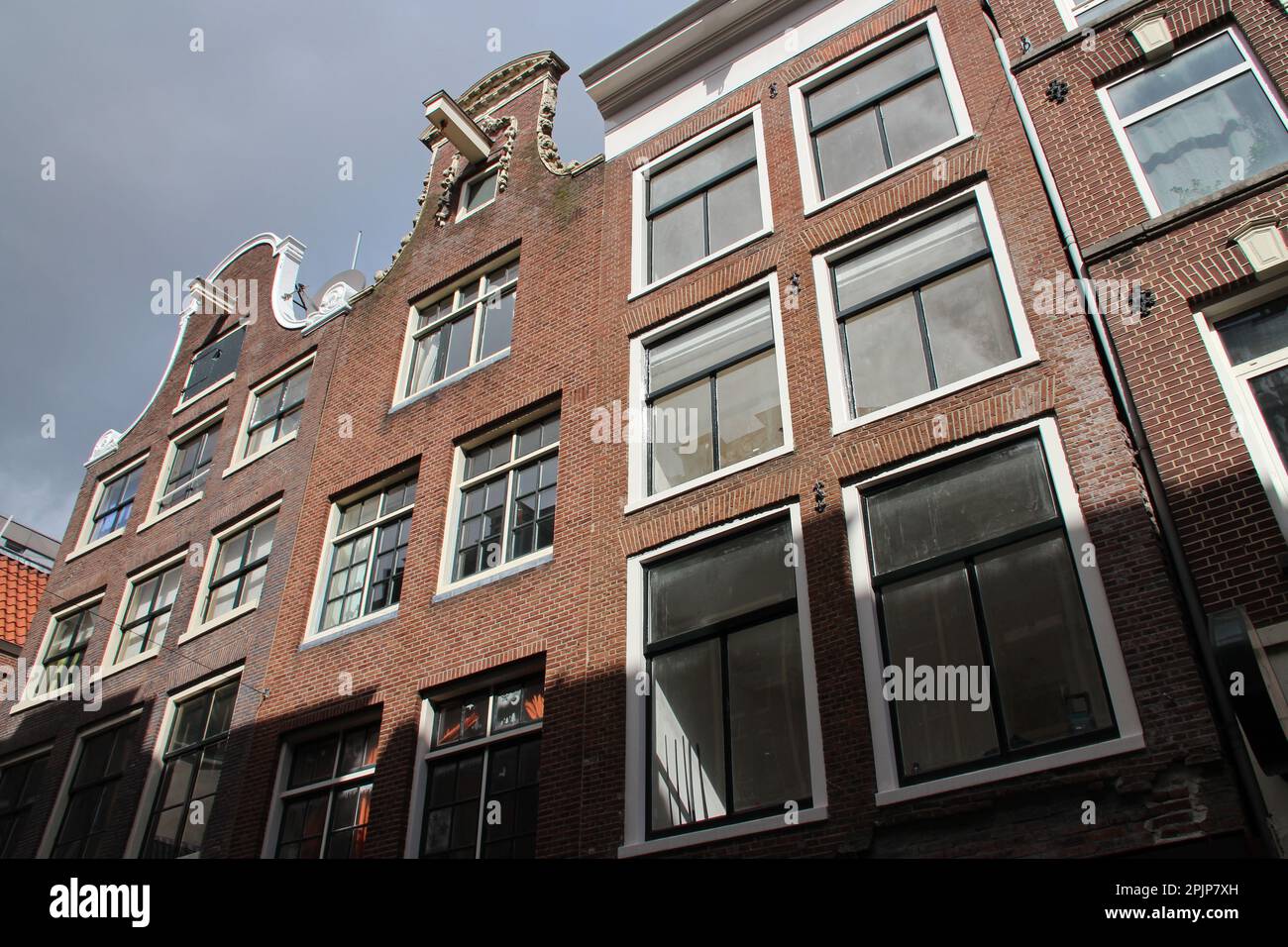 old brick houses or flat buildings in amsterdam (the netherlands Stock ...