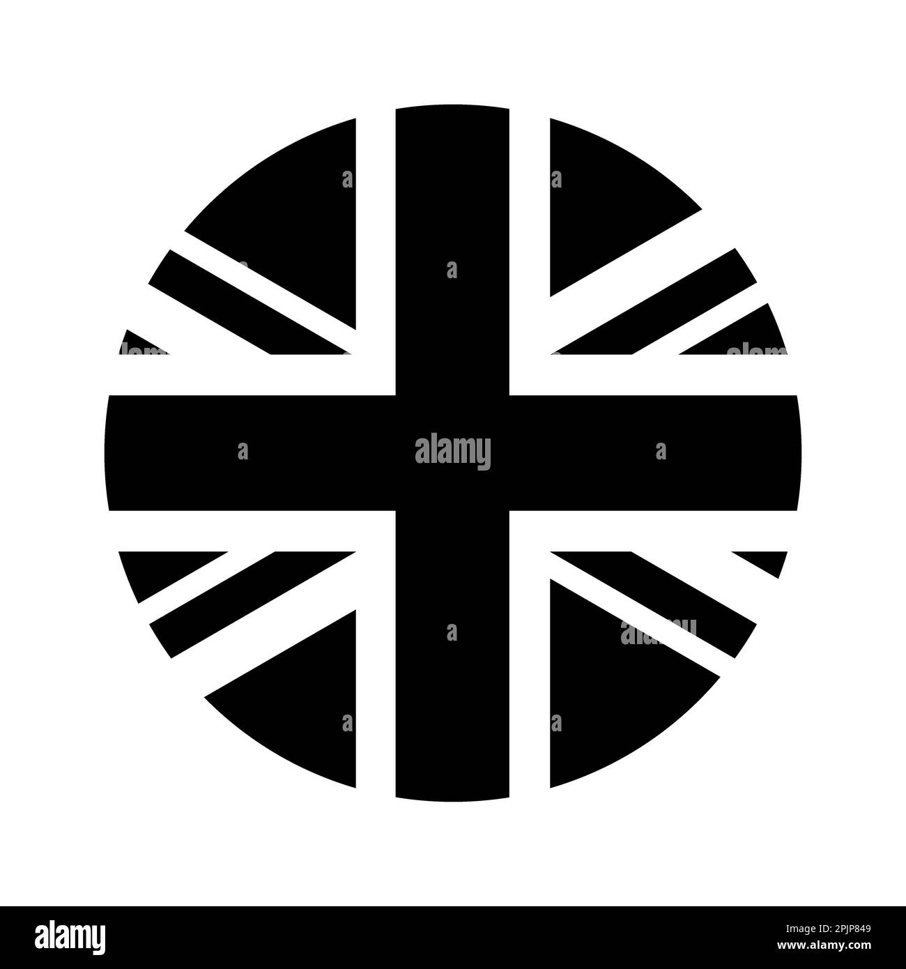 Vector flat Great Britain flag circle isolated on white background ...
