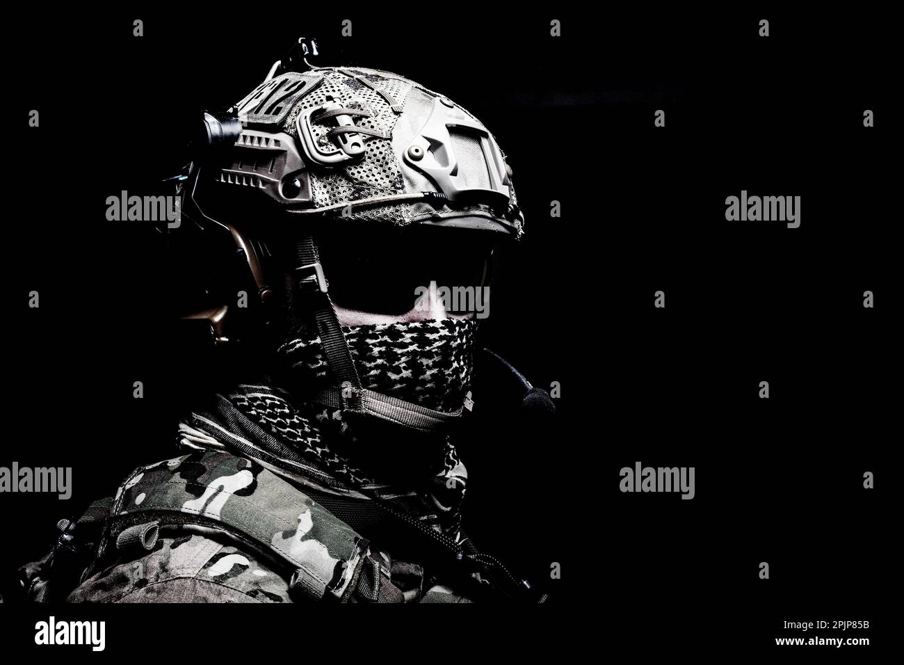 Modern army special forces equipped soldier, anti terrorist squad ...